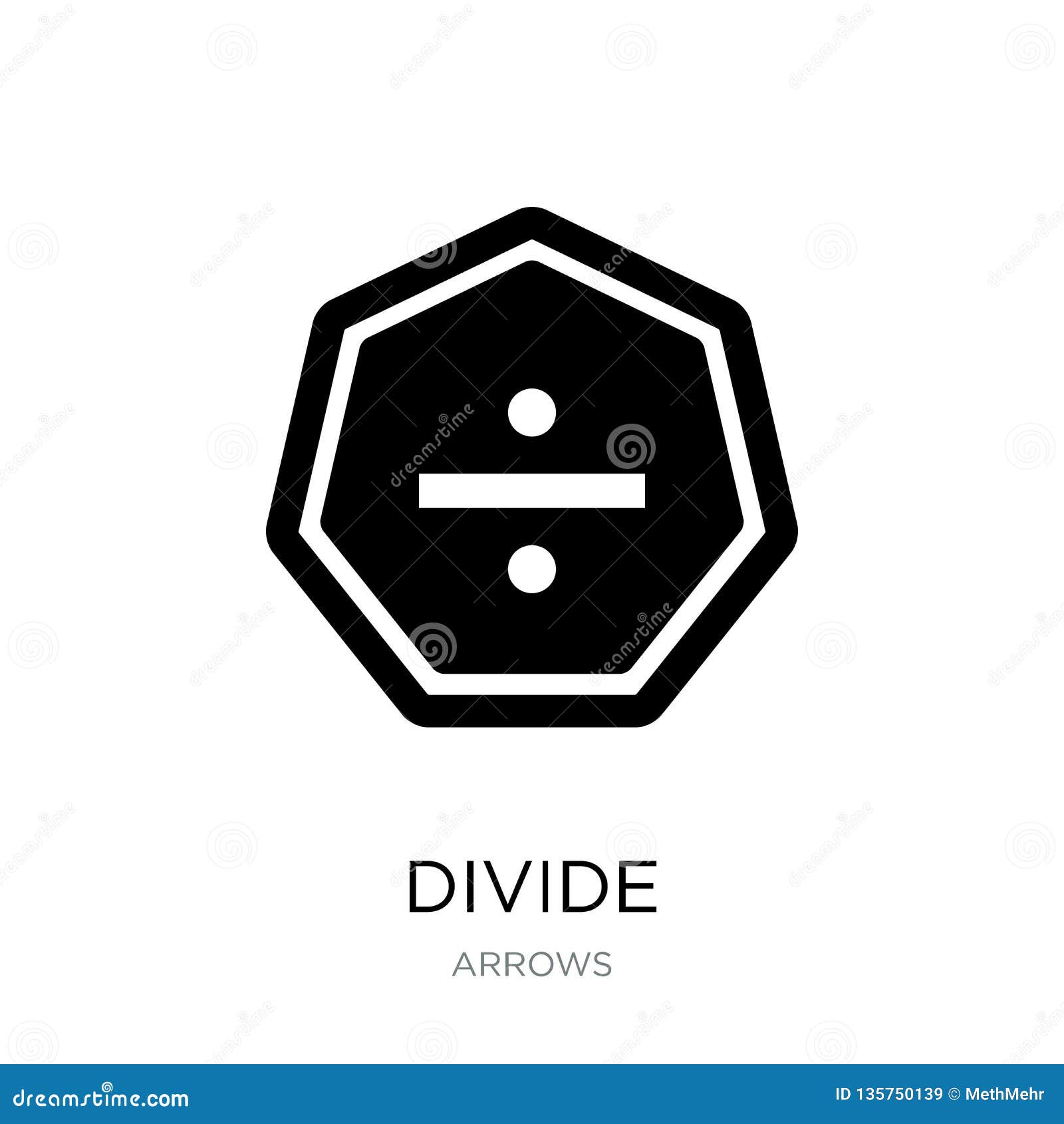 Divide Icon in Trendy Design Style. Divide Icon Isolated on White ...