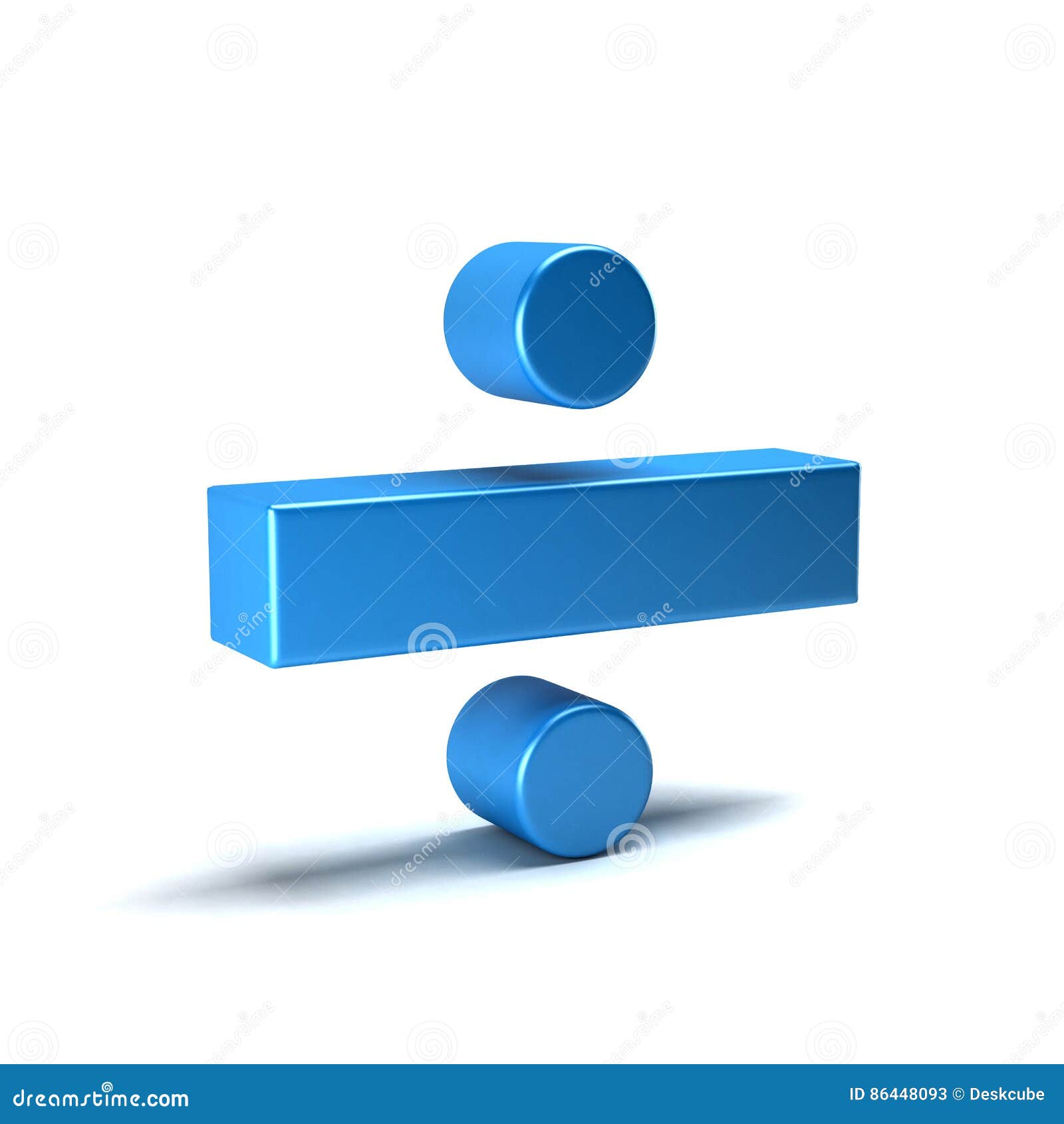 Divide Math Symbol. 3D Render Stock Illustration - Illustration of font ...