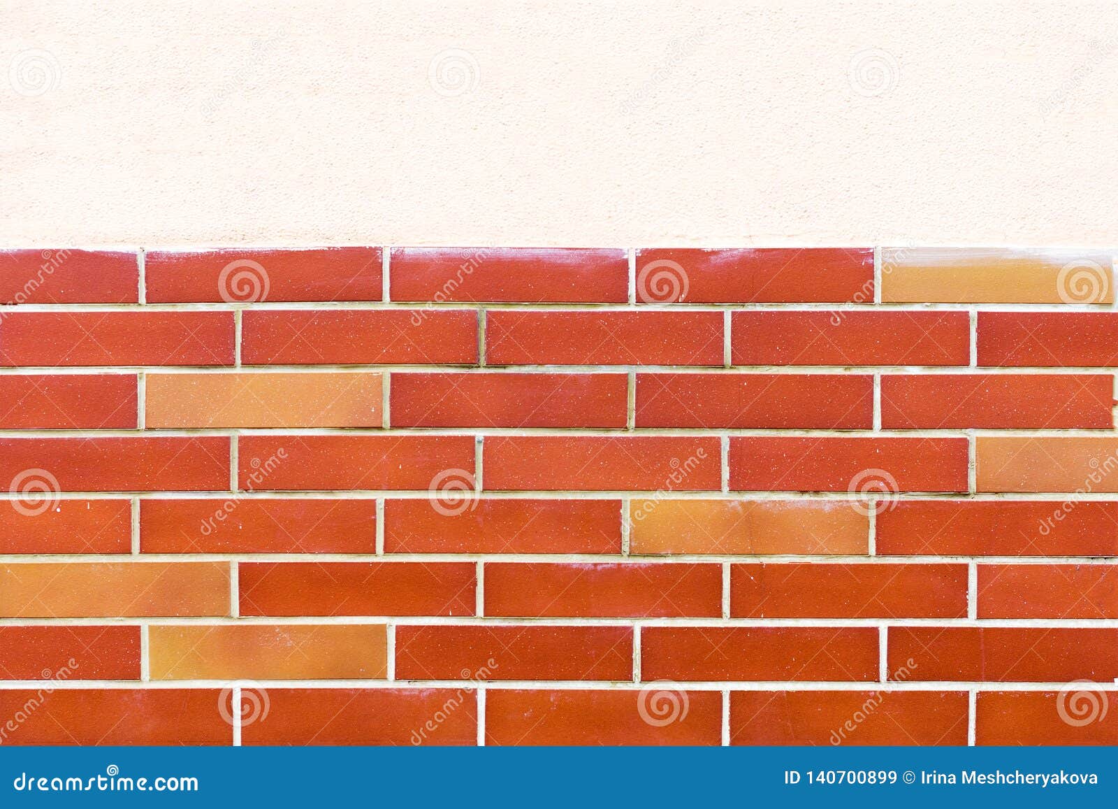 Divide Old White and Red Bricks Wall Background Divided Horizontally ...