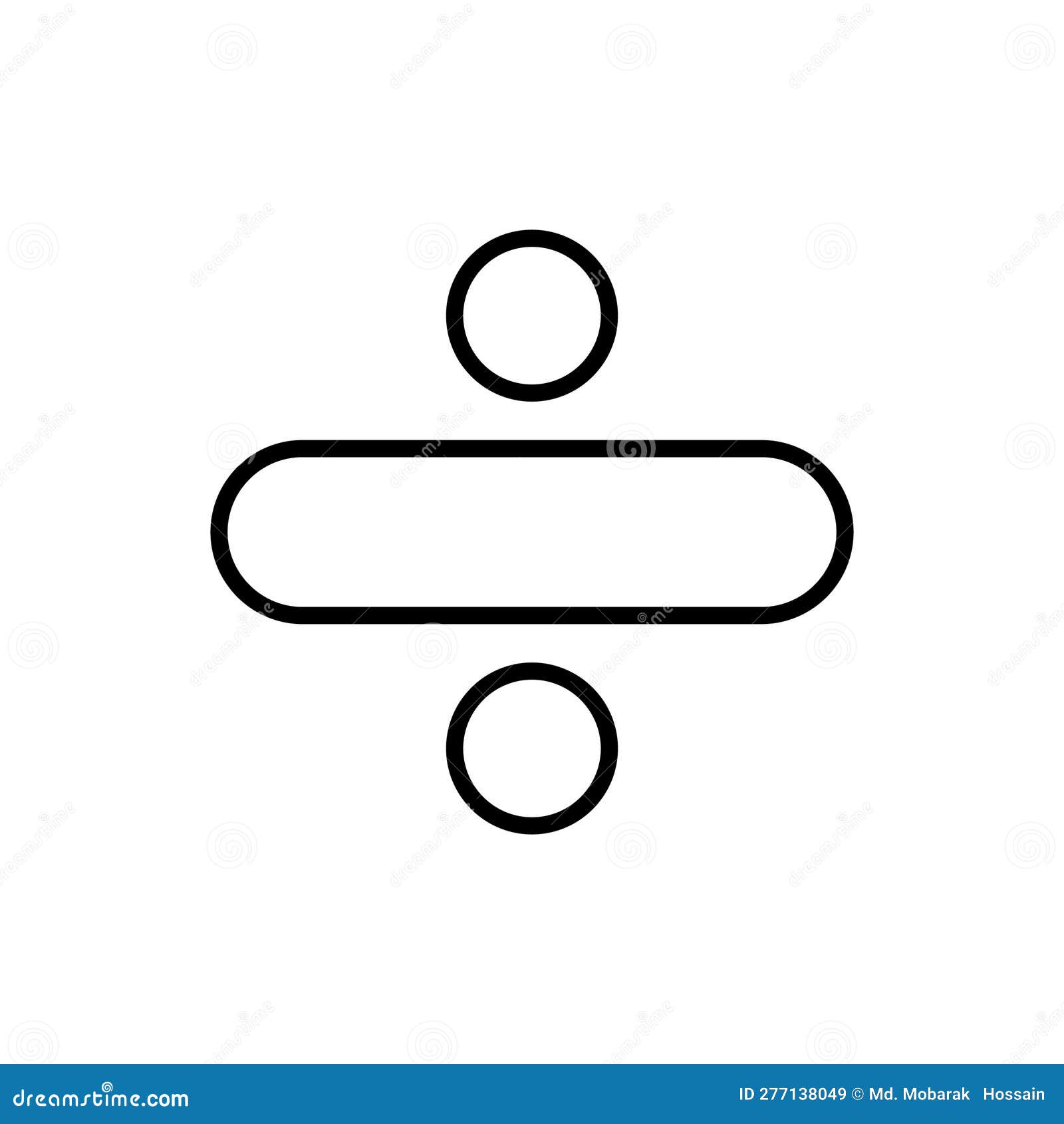 Divide Vector Icon, Outline Style, Isolated on White Background. Stock ...