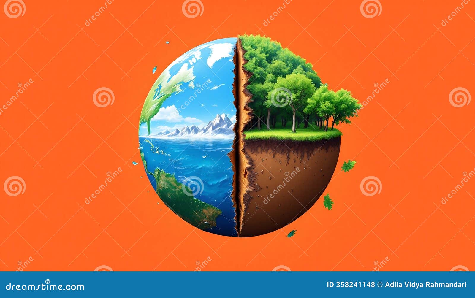 Earth Day Visual Concept Background. Stock Image | CartoonDealer.com ...