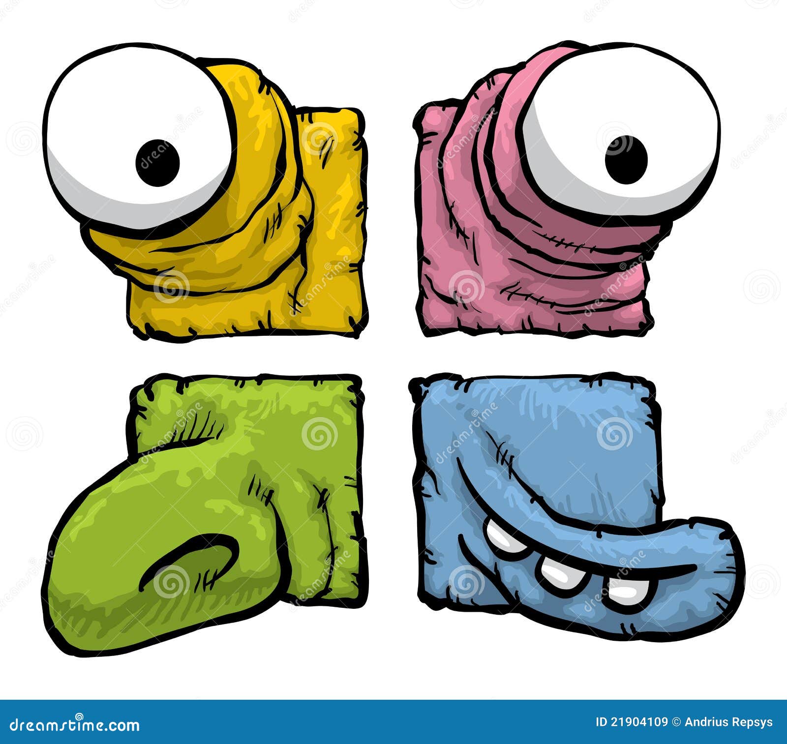 Divided face stock vector. Illustration of colorful, divided - 21904109