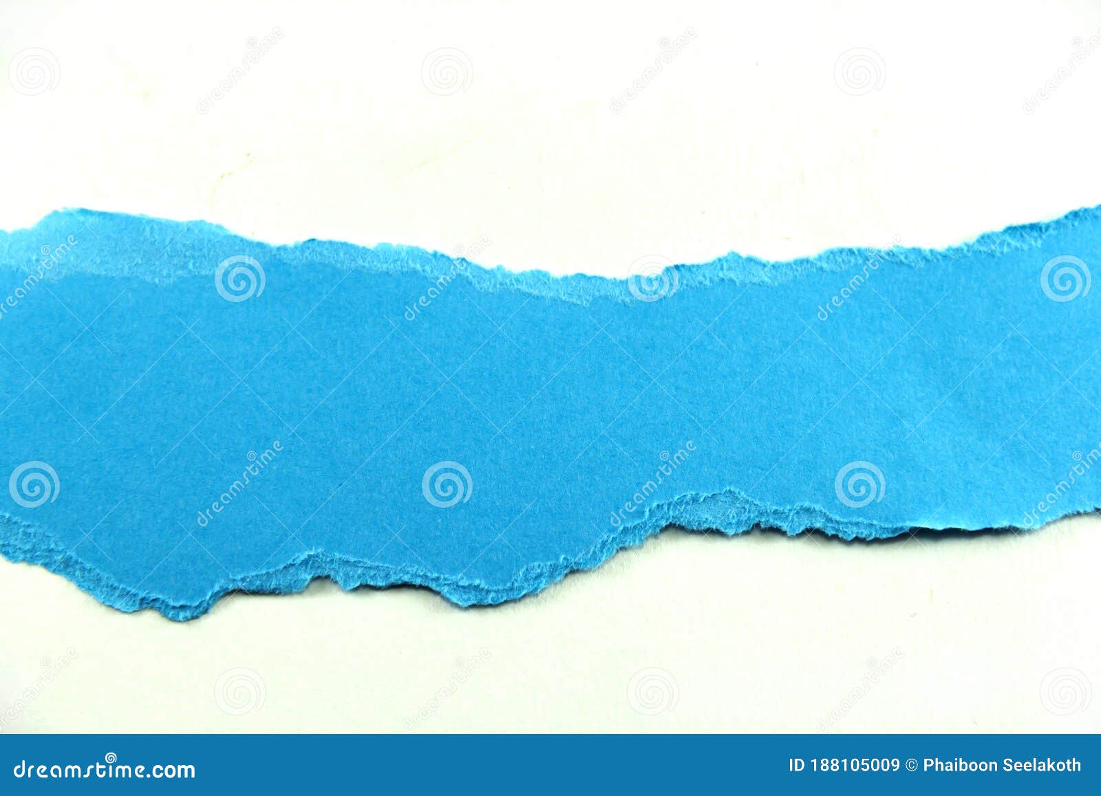 Divided Halves of the Sheet of Blue Ripped Paper Stock Image - Image of ...