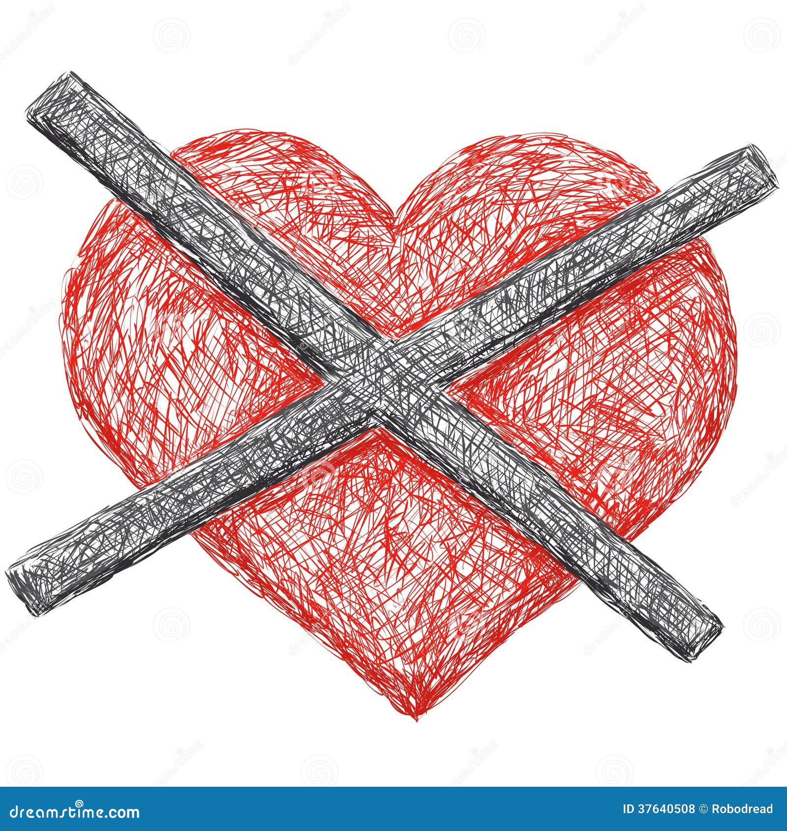 Divided heart stock vector. Illustration of love, metaphor - 37640508