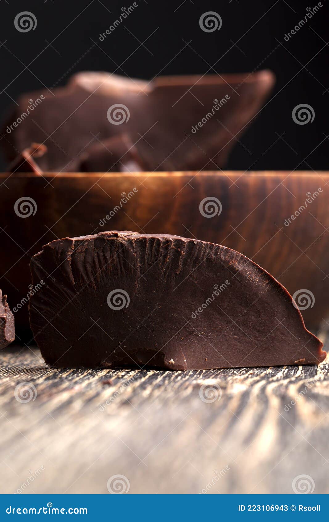 Divided into Pieces a Piece of Chocolate from Cocoa Stock Image - Image ...