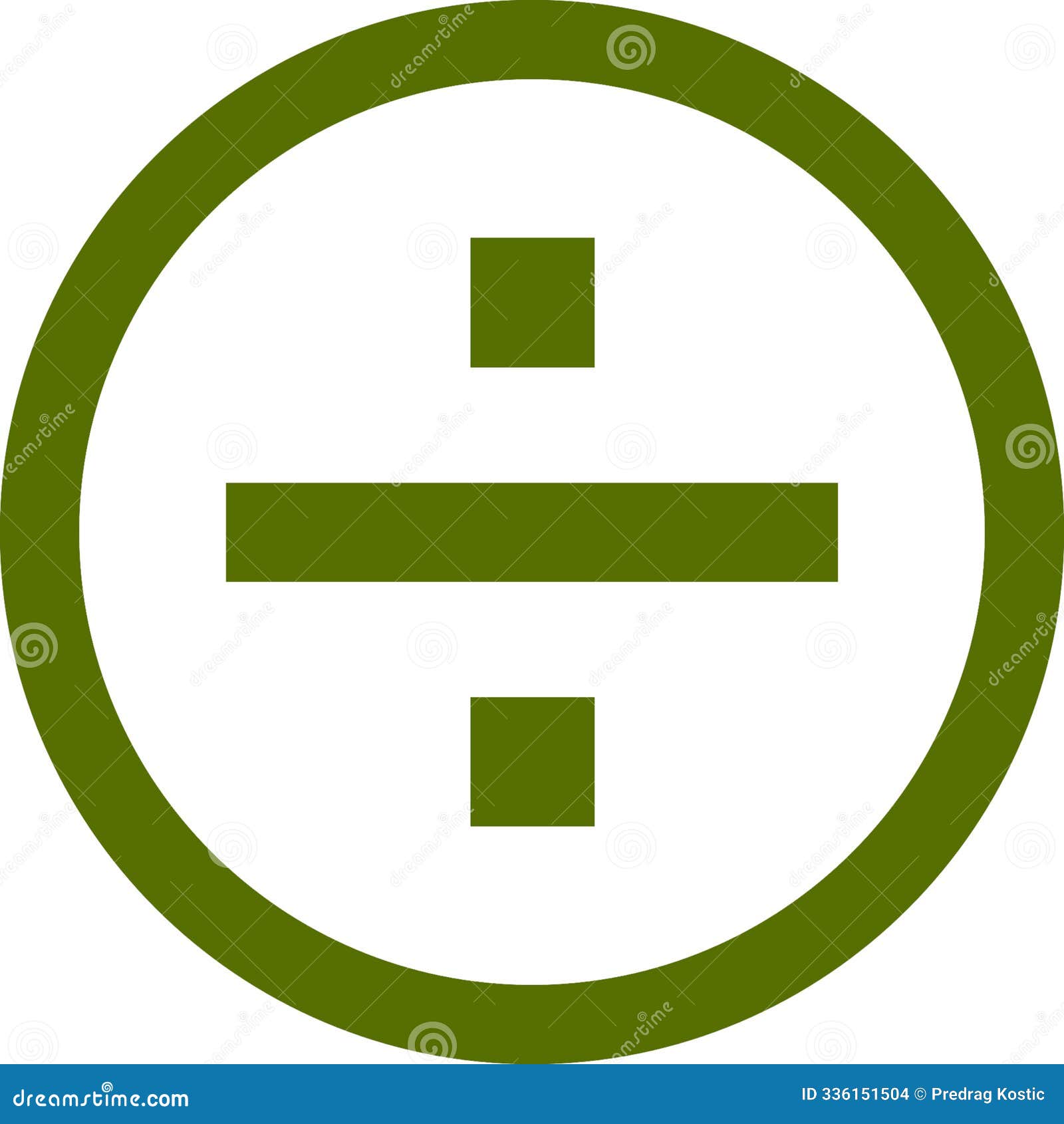 Divided math sign stock illustration. Illustration of signage - 336151504