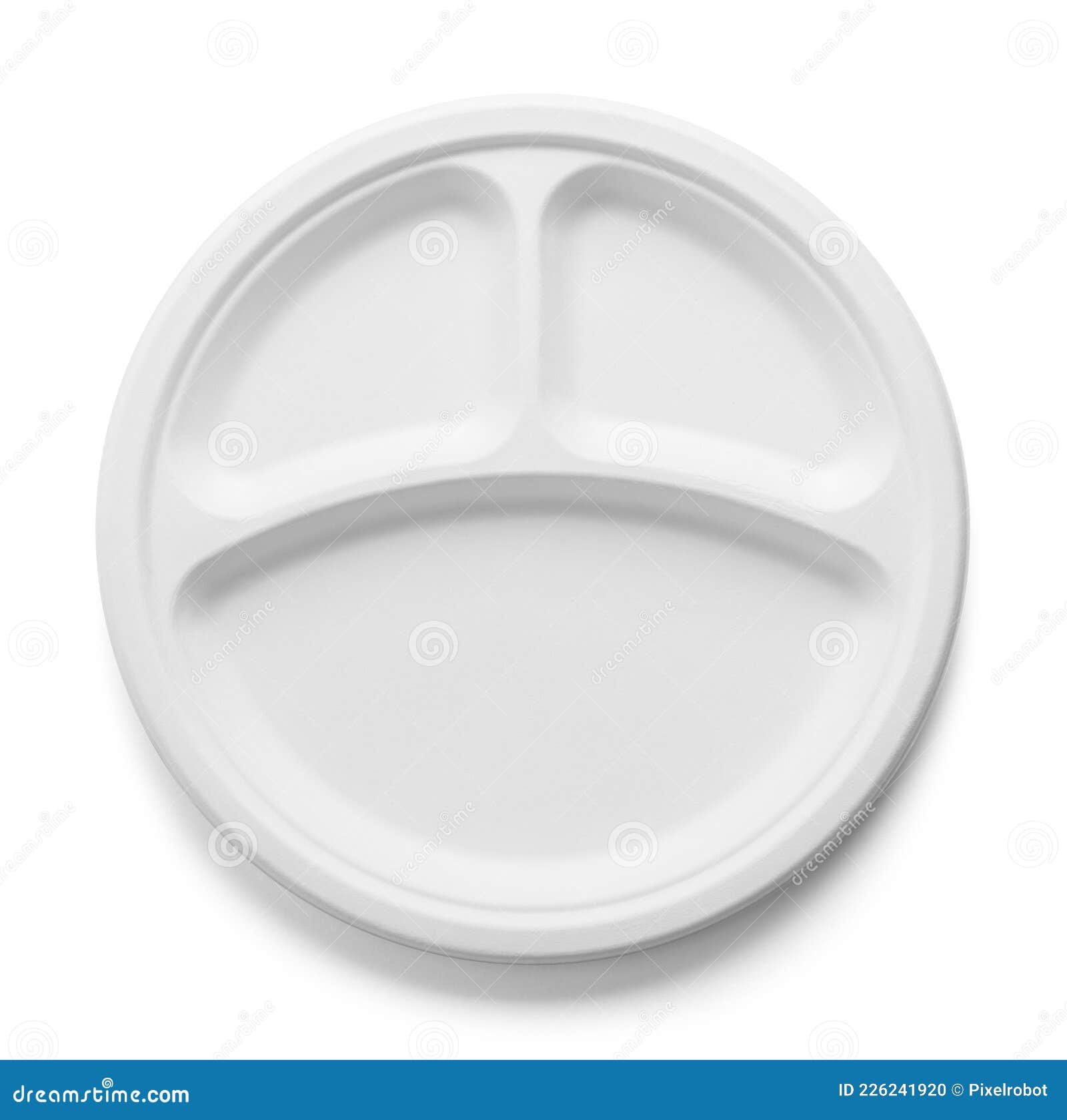 Divided Paper Plate stock photo. Image of serving, empty - 226241920