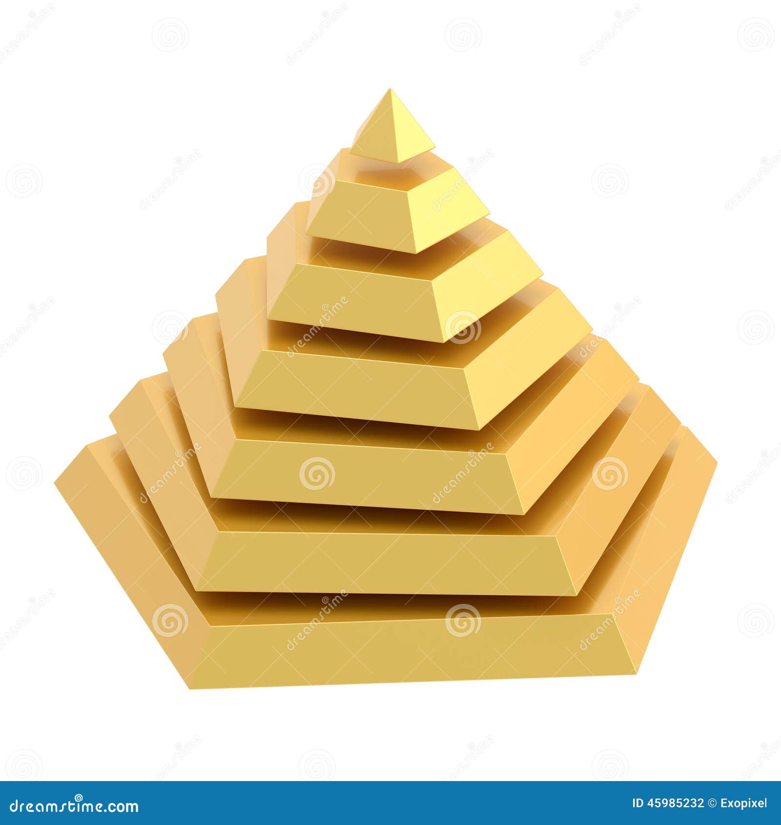 Divided into Segments Pyramid Stock Illustration - Illustration of ...