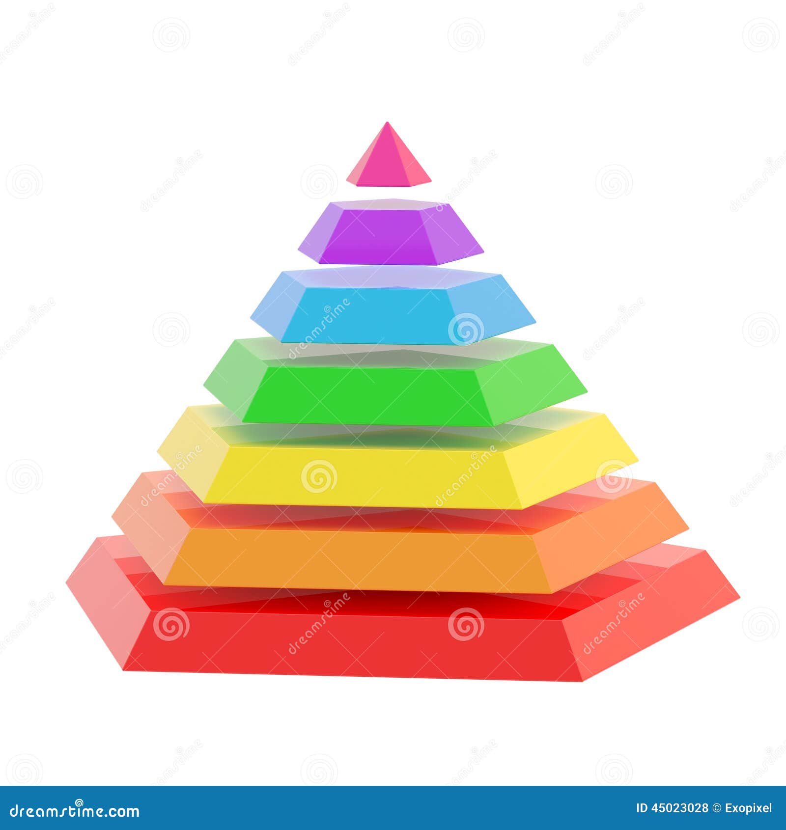 Divided into Segments Pyramid Stock Illustration - Illustration of ...