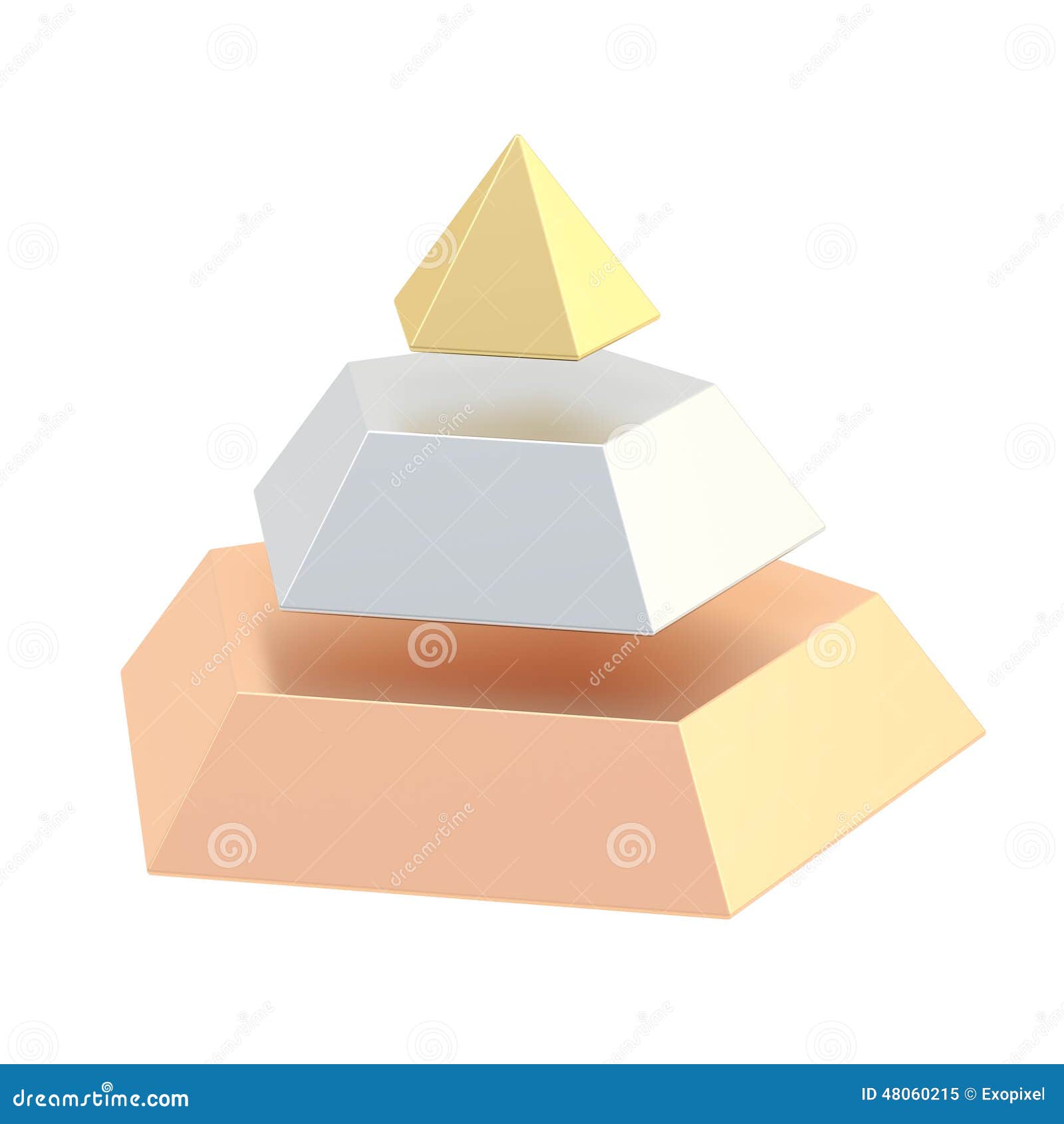 Divided into Segments Pyramid Stock Illustration - Illustration of ...