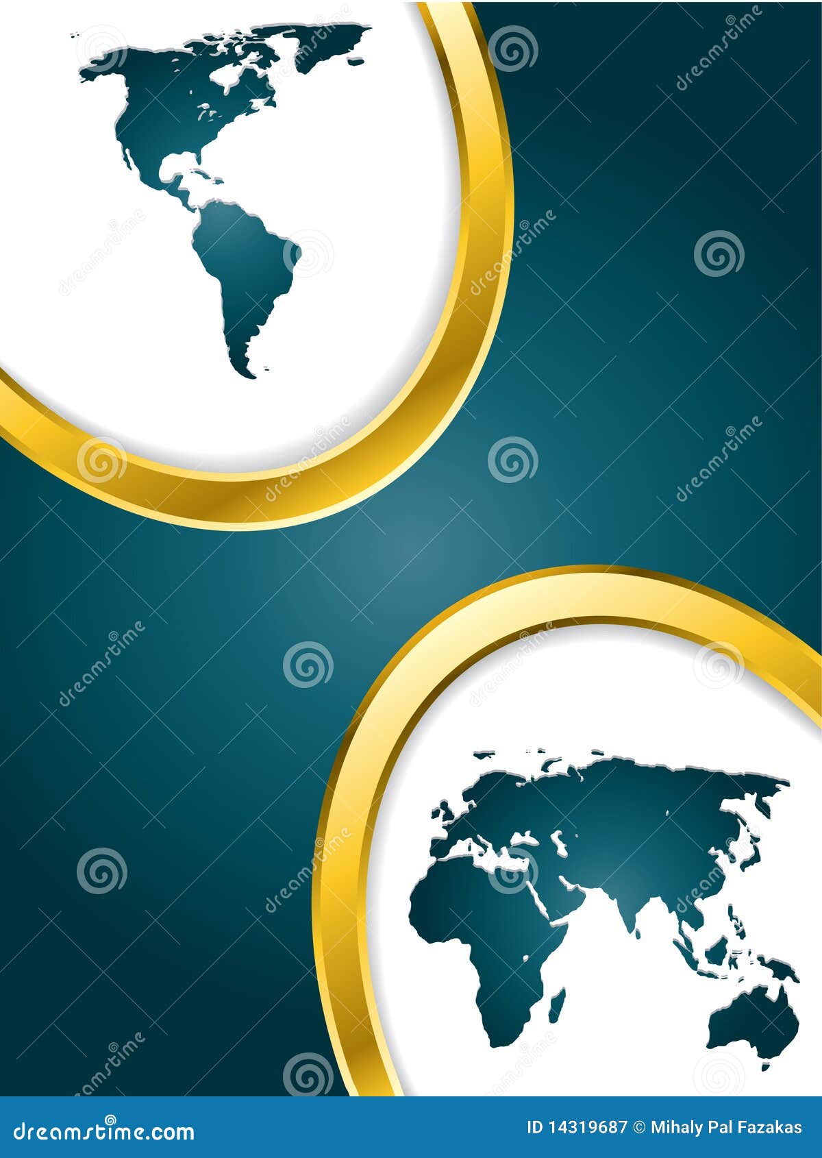 Divided world stock vector. Illustration of modern, form - 14319687