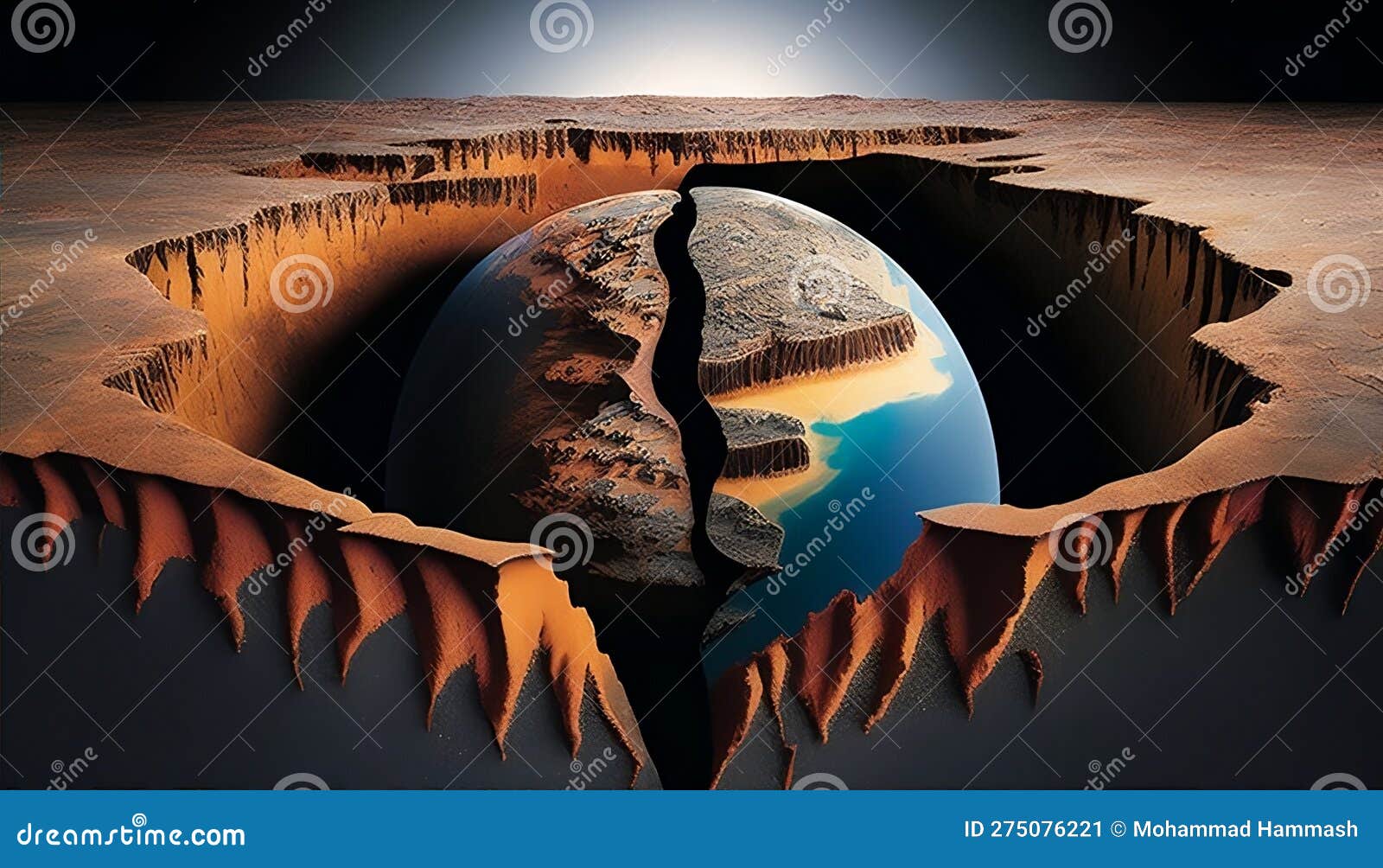 Divided World: the Broken Earth, a Post-Apocalyptic Landscape, Made ...