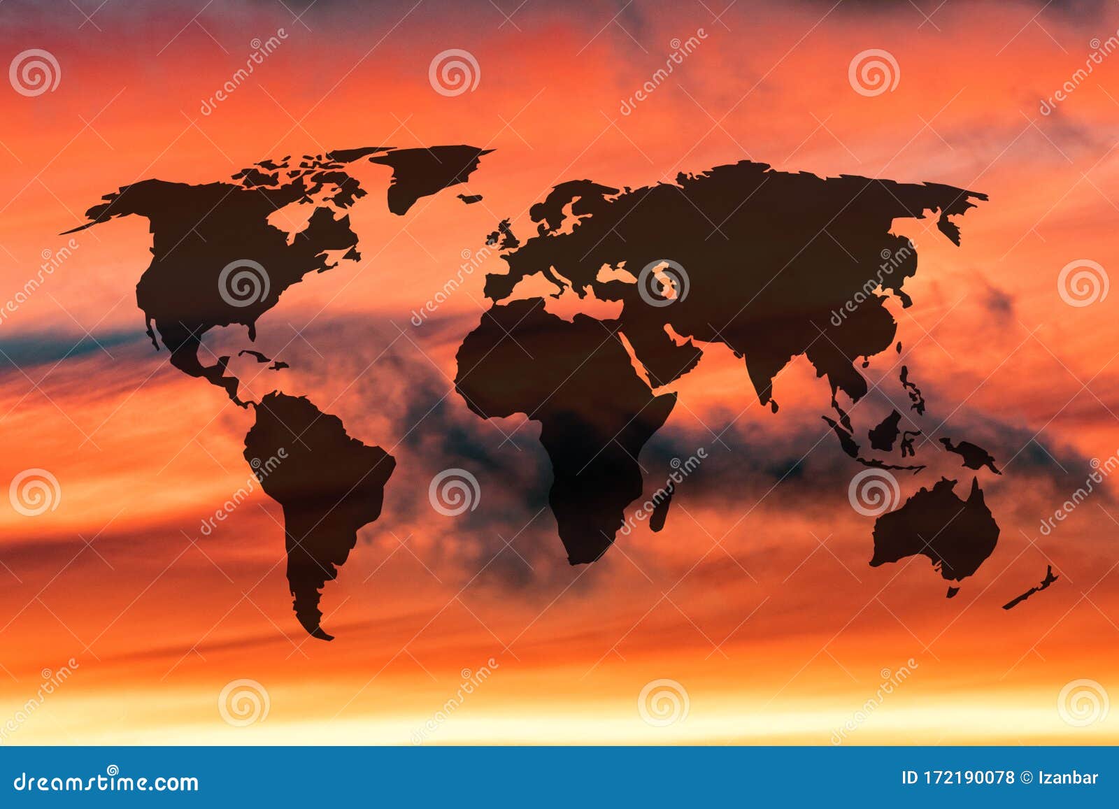 Divided world in flame stock illustration. Illustration of explode ...
