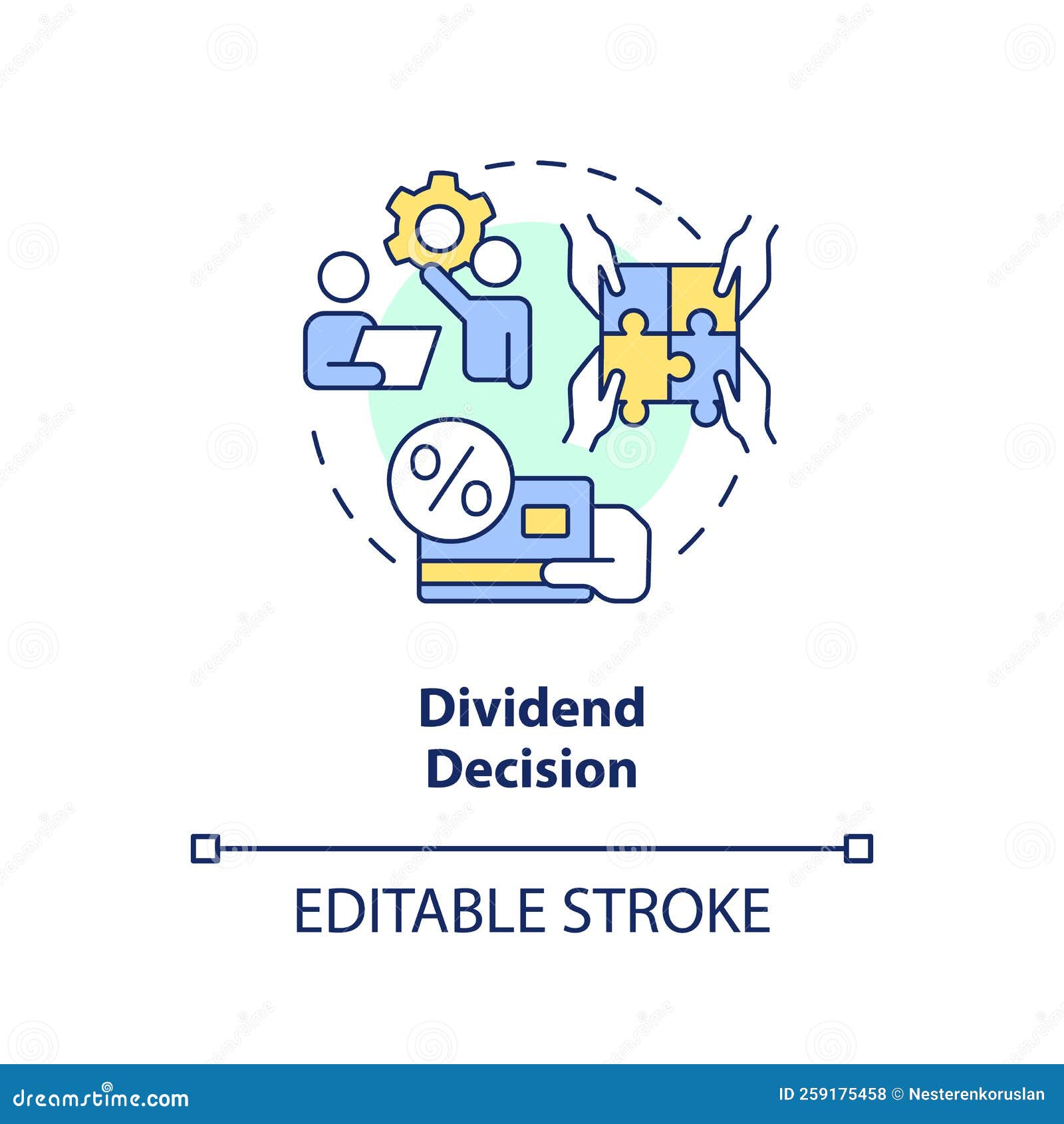 Dividend Decision Concept Icon Stock Vector - Illustration of economics ...