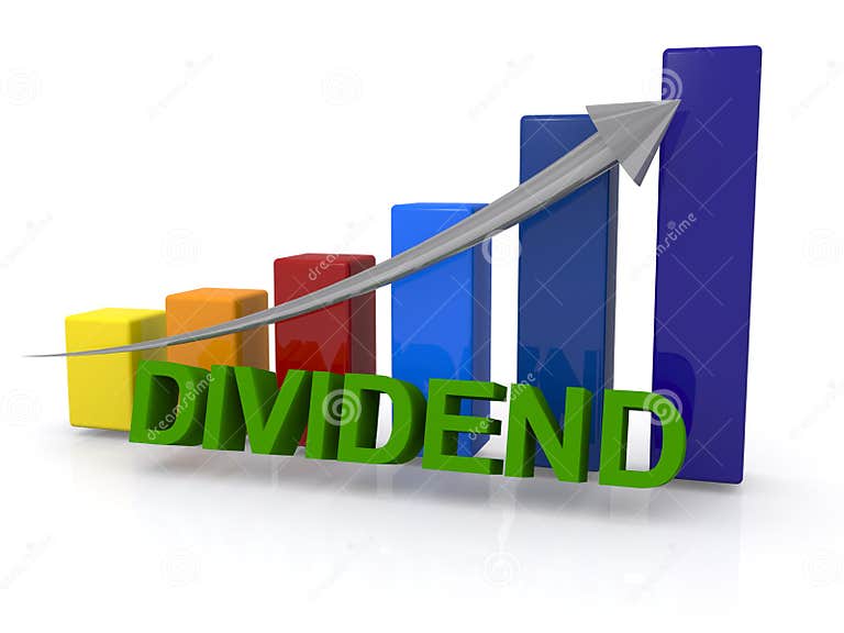 Dividend and Graph on White Stock Illustration - Illustration of ...