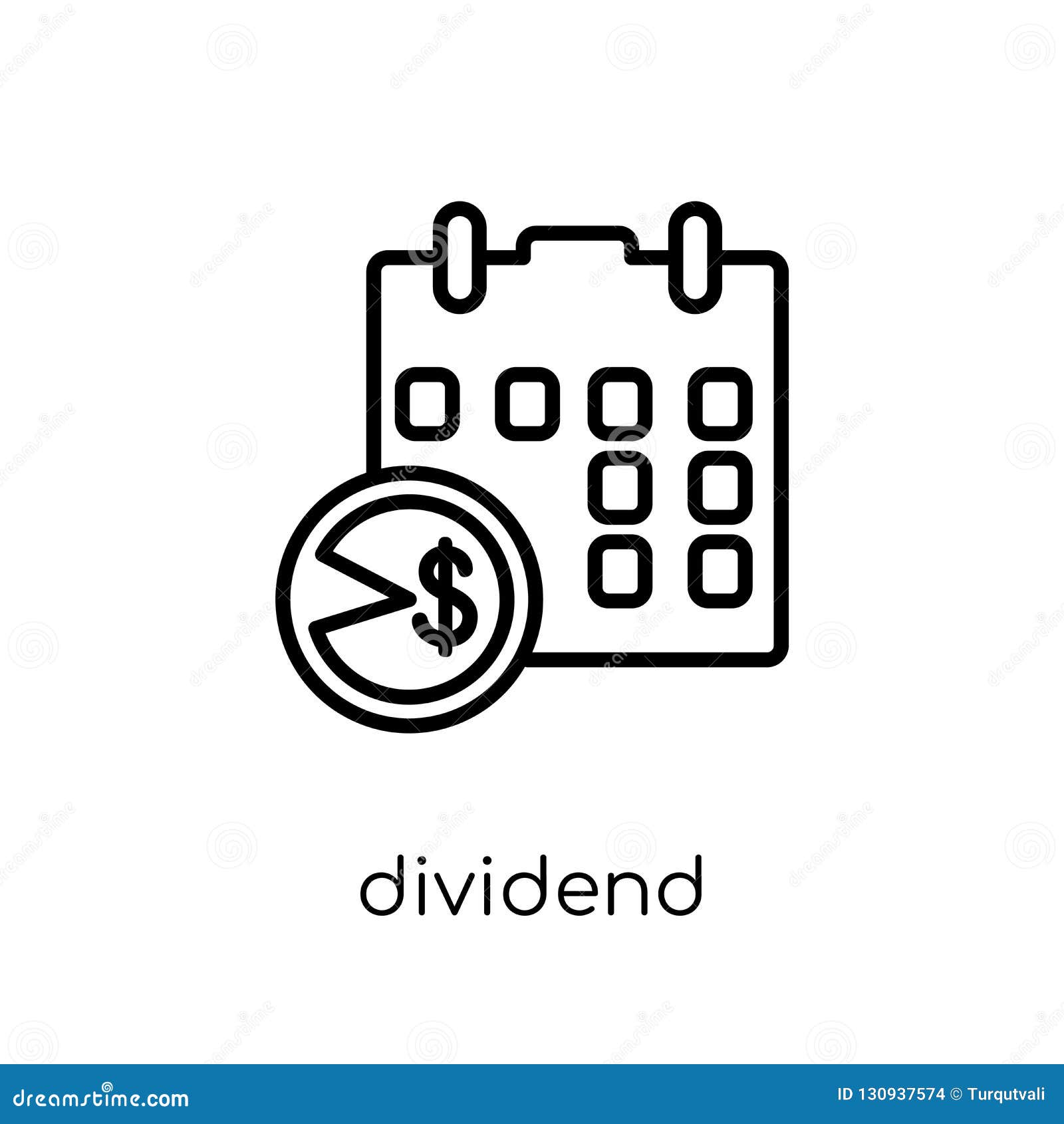 Dividend Icon from Dividend Collection. Stock Vector - Illustration of ...