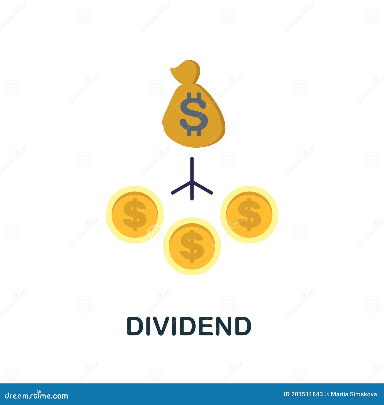 Dividend Icon. Simple Element from Economic Collection. Creative ...