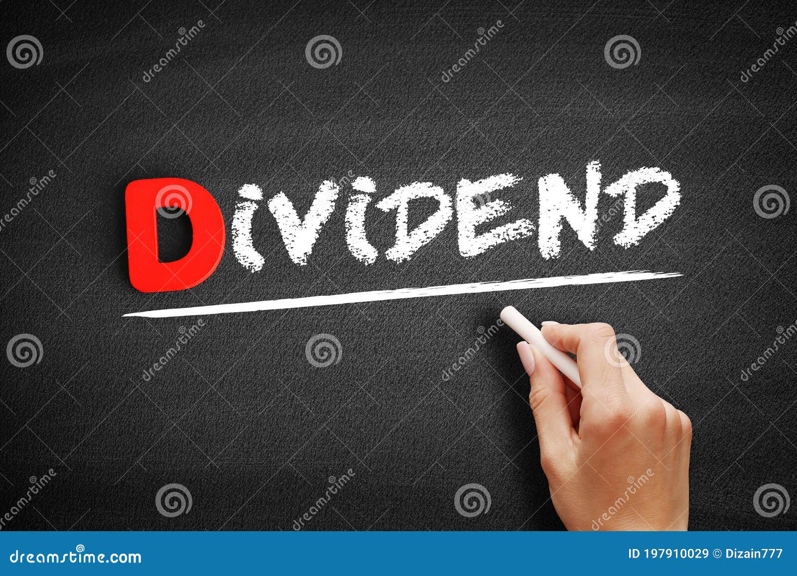 Dividend Text on Blackboard Stock Image - Image of finance, financial ...