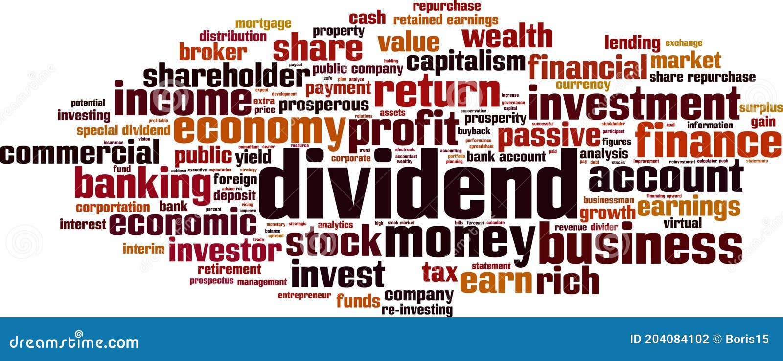 Dividend word cloud stock vector. Illustration of owner - 204084102