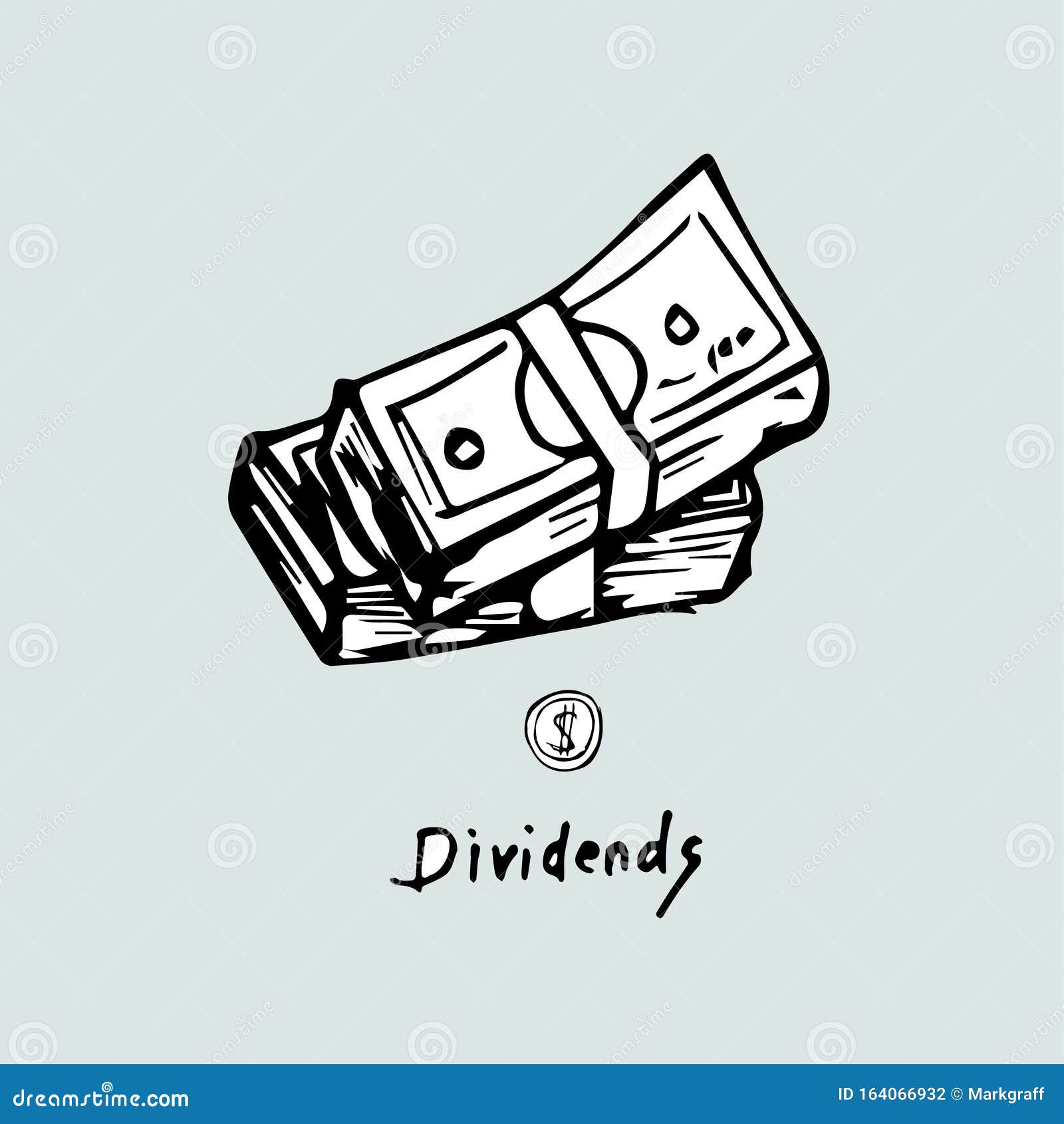 Dividends. Hand Drawn Concept. Stock Illustration - Illustration of ...