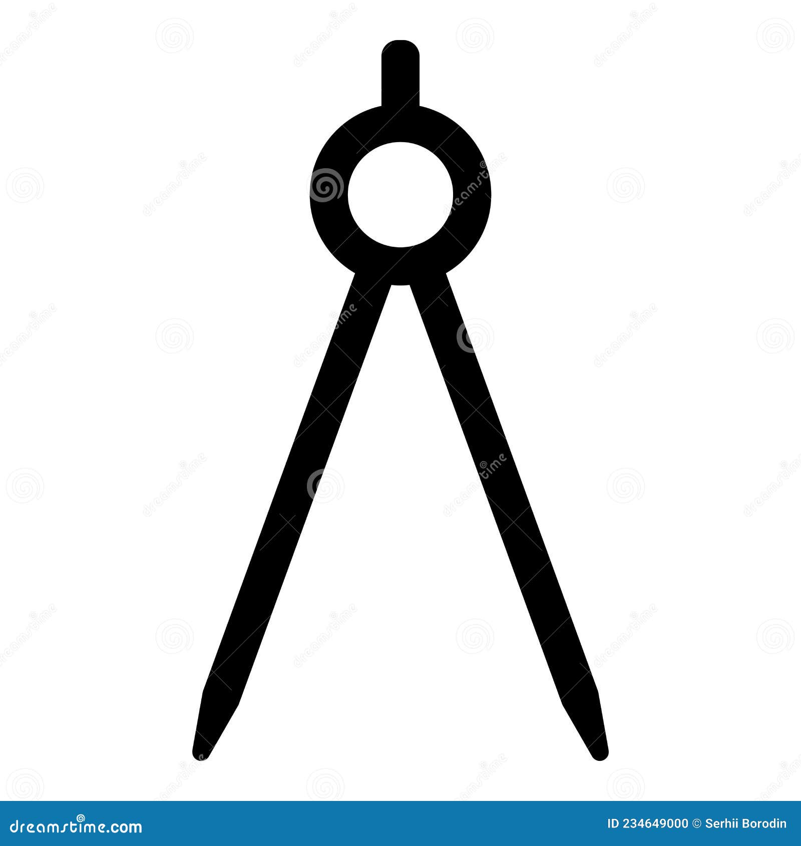 Divider Circulus Circinus Icon Black Color Vector Illustration Flat ...