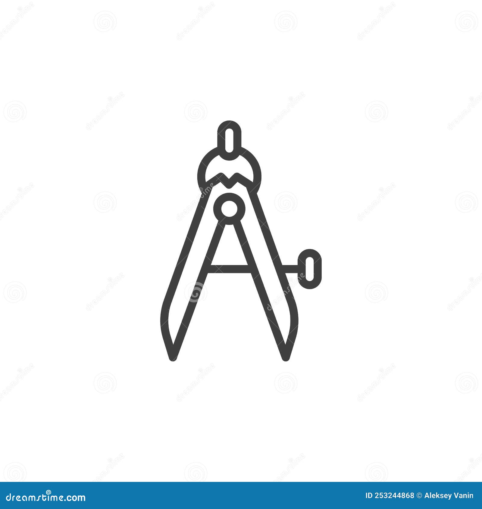 Divider compass line icon stock illustration. Illustration of measure ...