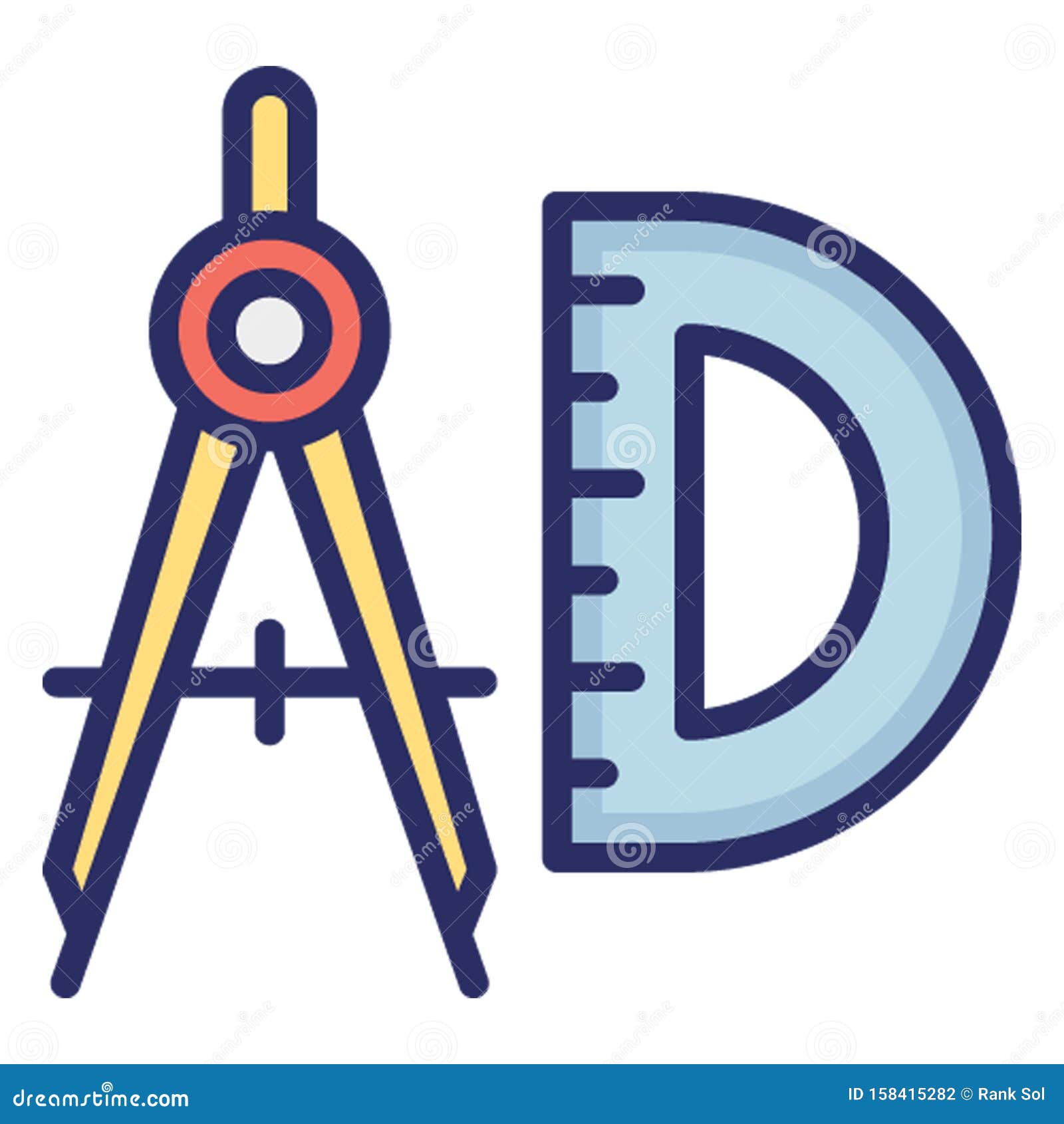 Divider, Drafting Isolated Vector Icon Which Can Easily Modify or Edit ...