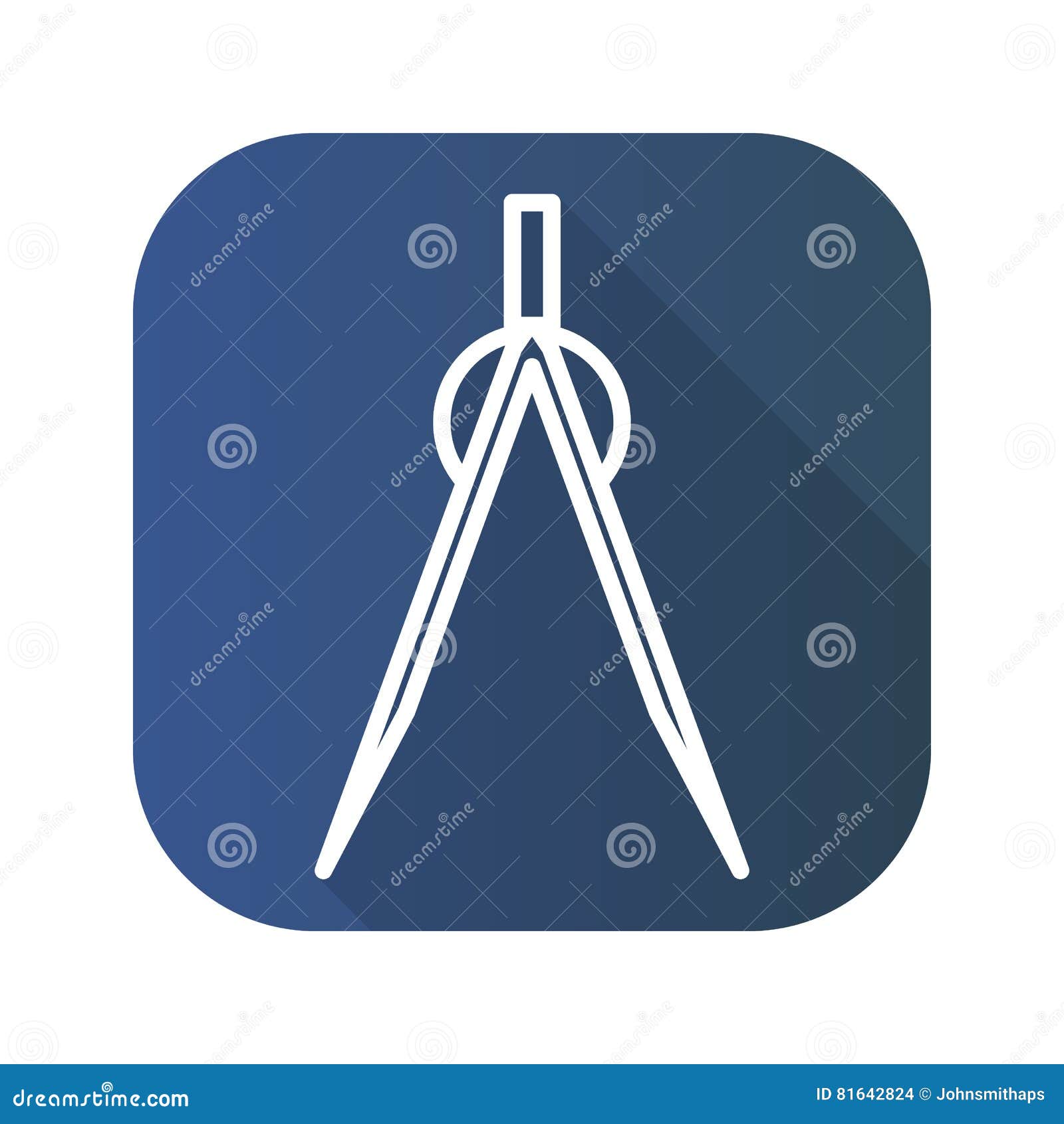 Divider Flat Linear Long Shadow Icon. Vector Line Symbol. Stock Vector ...