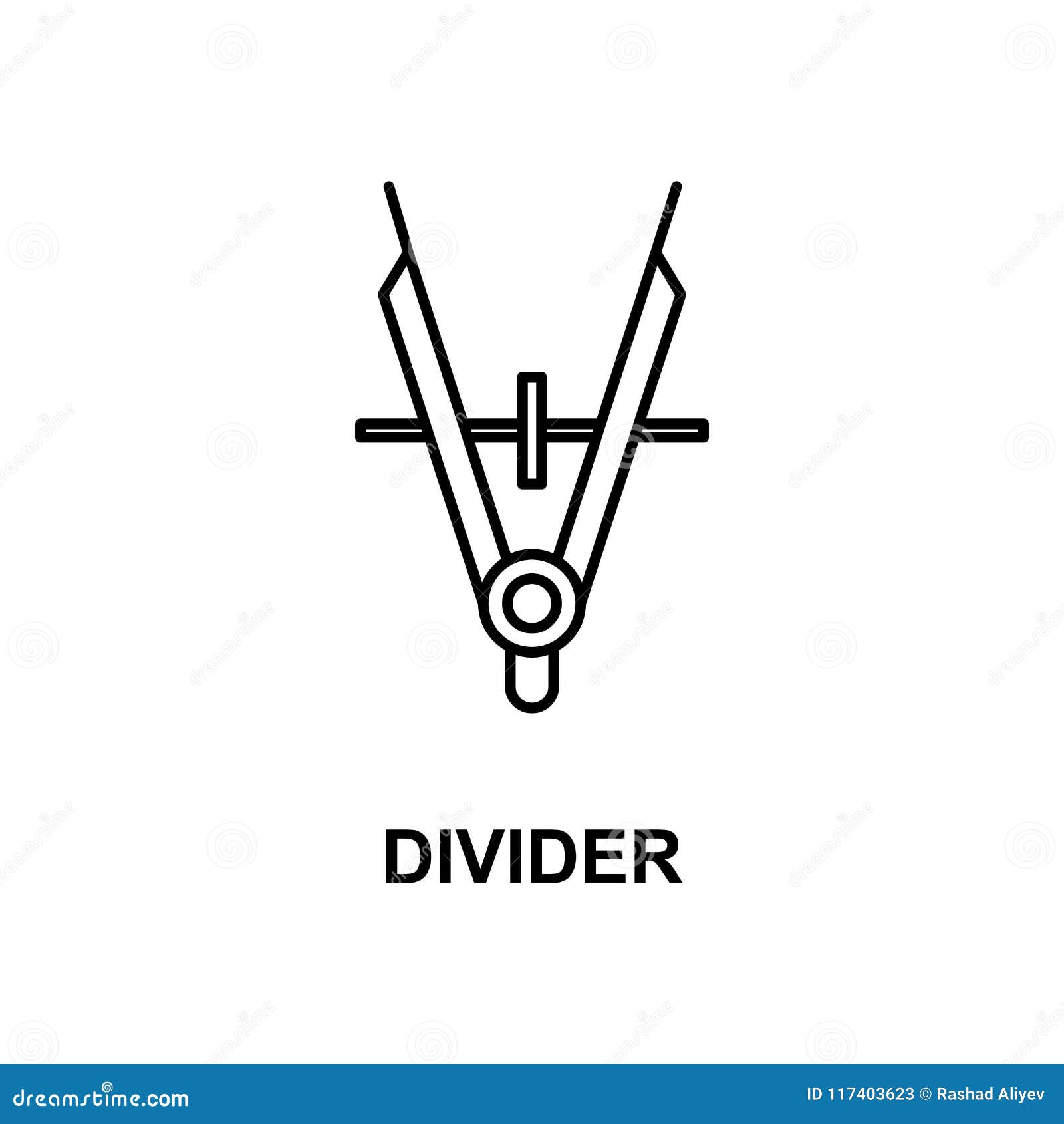 Divider Icon. Element of Measuring Instruments Icon with Name for ...