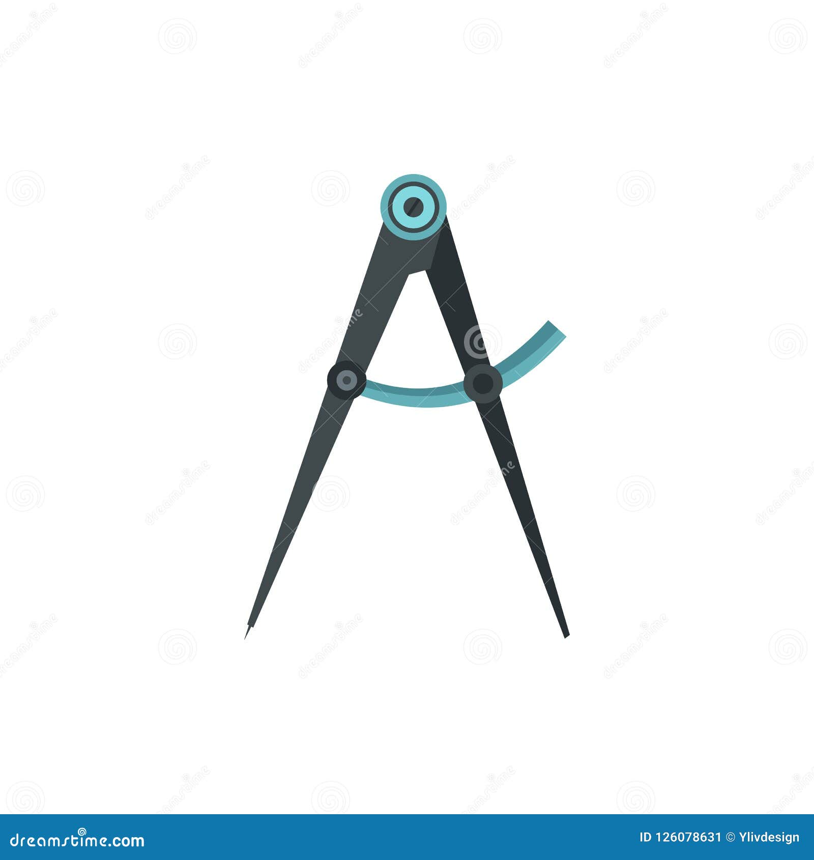 Divider icon, flat style stock illustration. Illustration of geometry ...