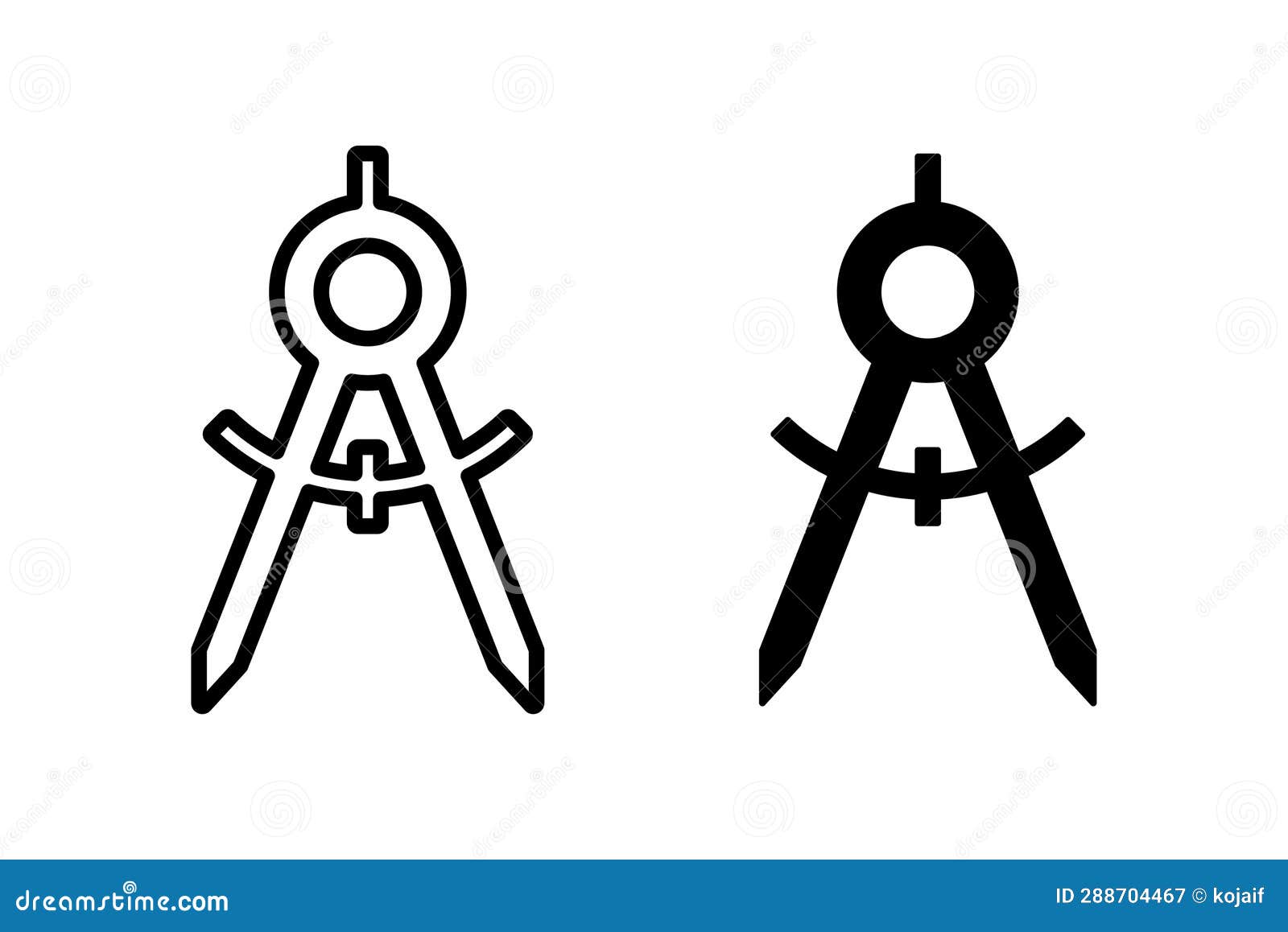 Divider Icon Vector Set. Compasses, Navigation Symbol Stock Vector ...