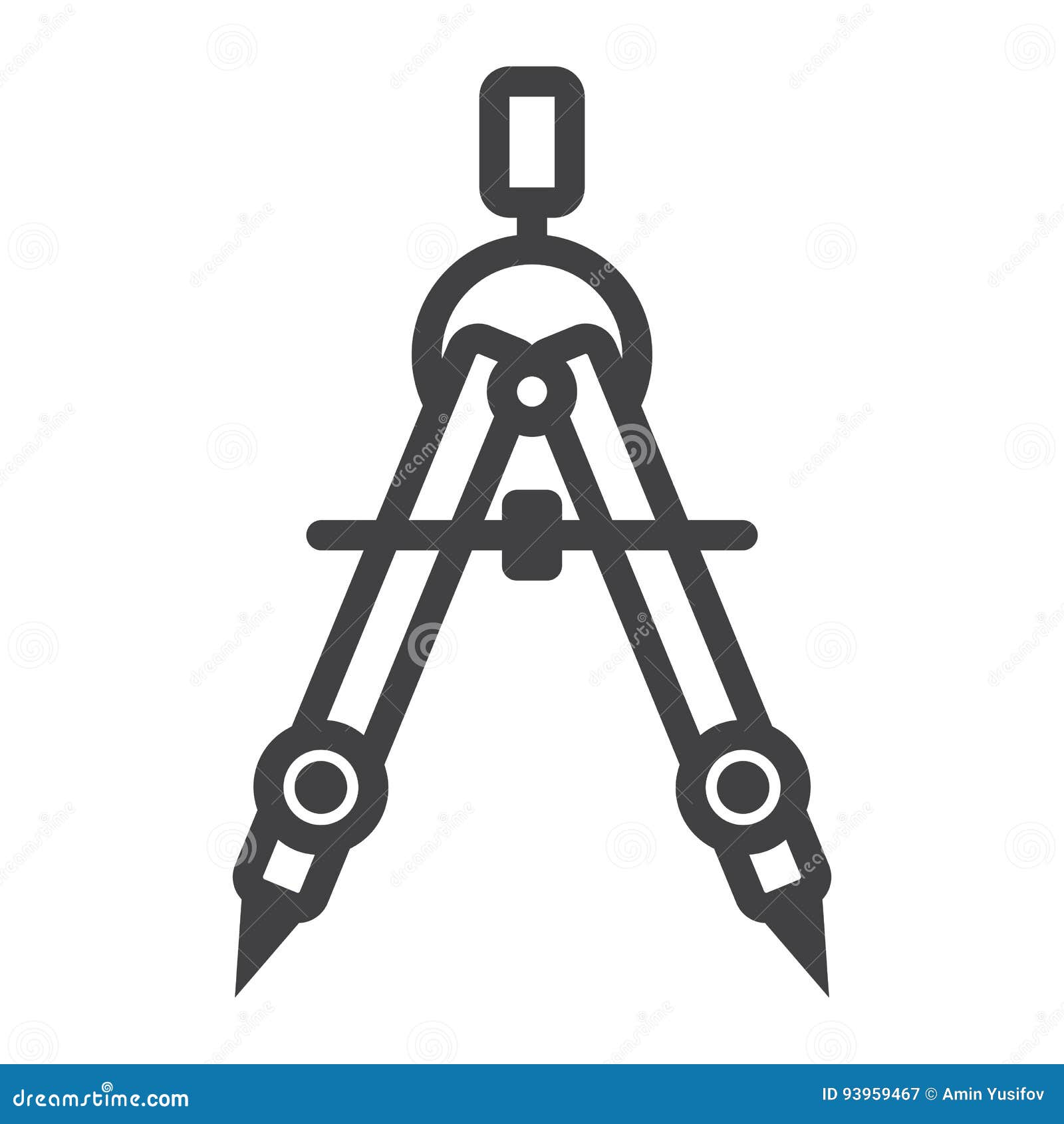 Divider Line Icon, Architect and Geometry Stock Vector - Illustration ...