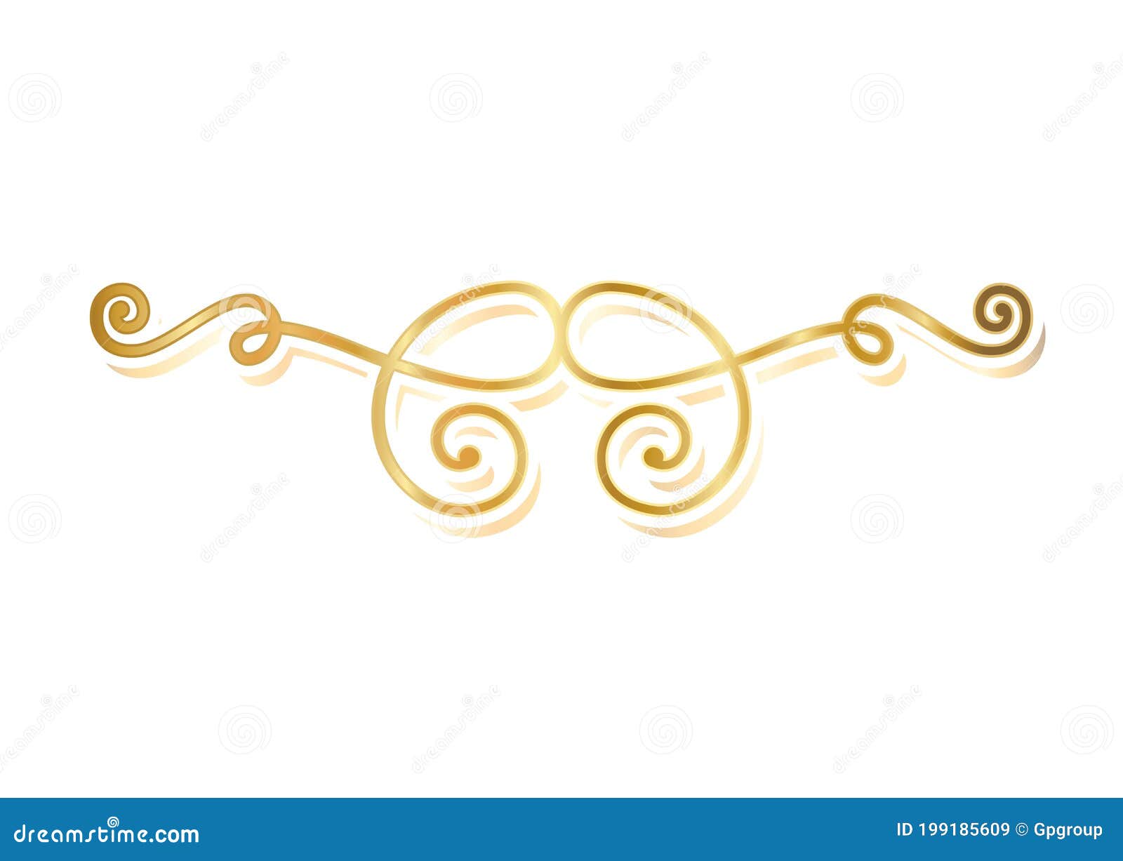 Divider Ornament Gold Vector Design Stock Vector - Illustration of ...