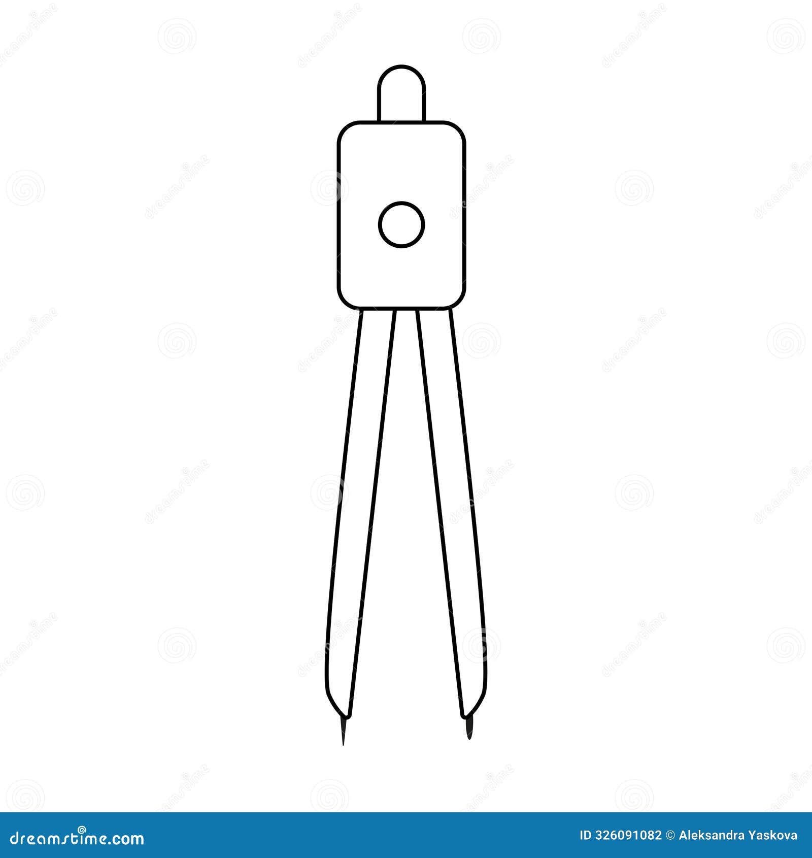 Divider Outline Icon. Editable Stroke. Drawing Compass Line Icon Stock ...
