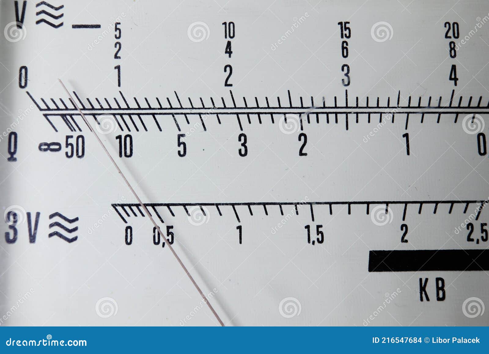 Divider Scale of an Analog Measuring Instrument. Analog Multimeter ...