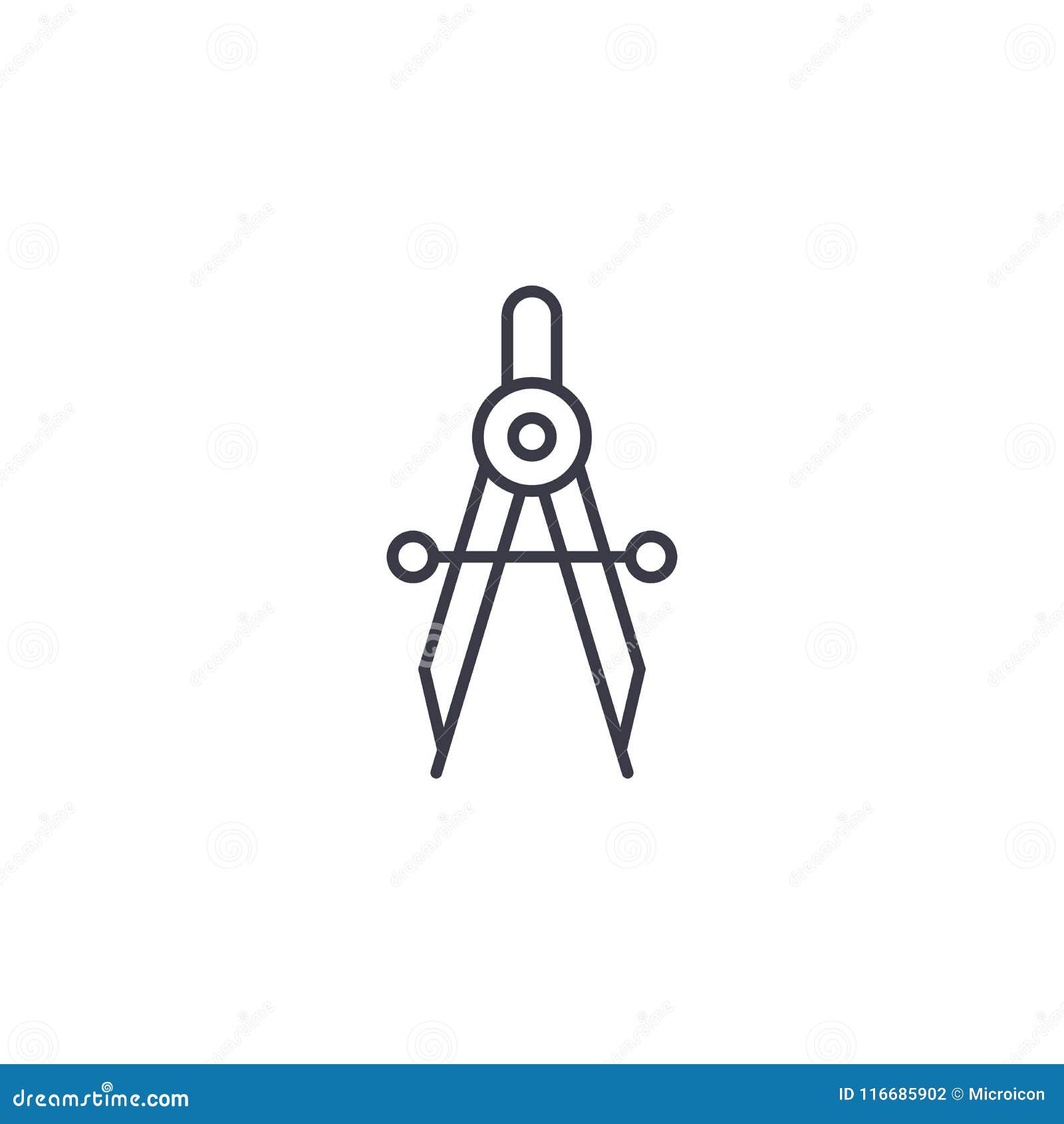 Divider Tool Linear Icon Concept. Divider Tool Line Vector Sign, Symbol ...