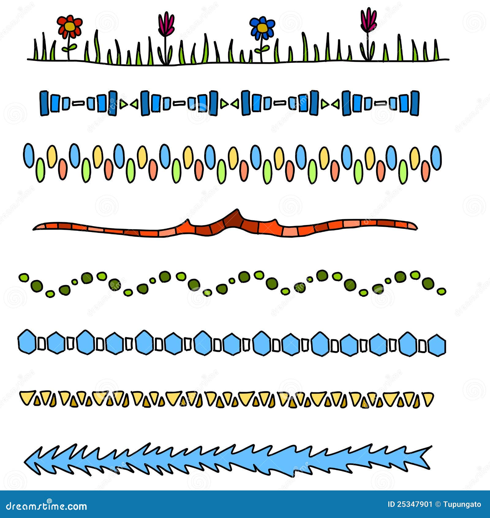 Dividers stock vector. Illustration of colourful, group - 25347901