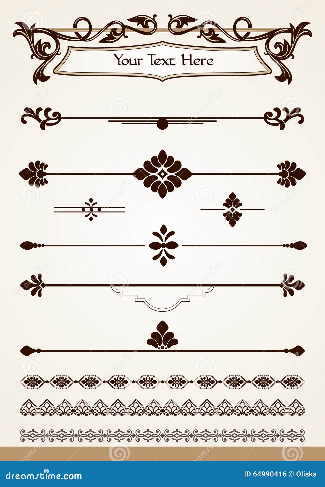 Chapter Dividers Set Vector Illustration | CartoonDealer.com #53061802
