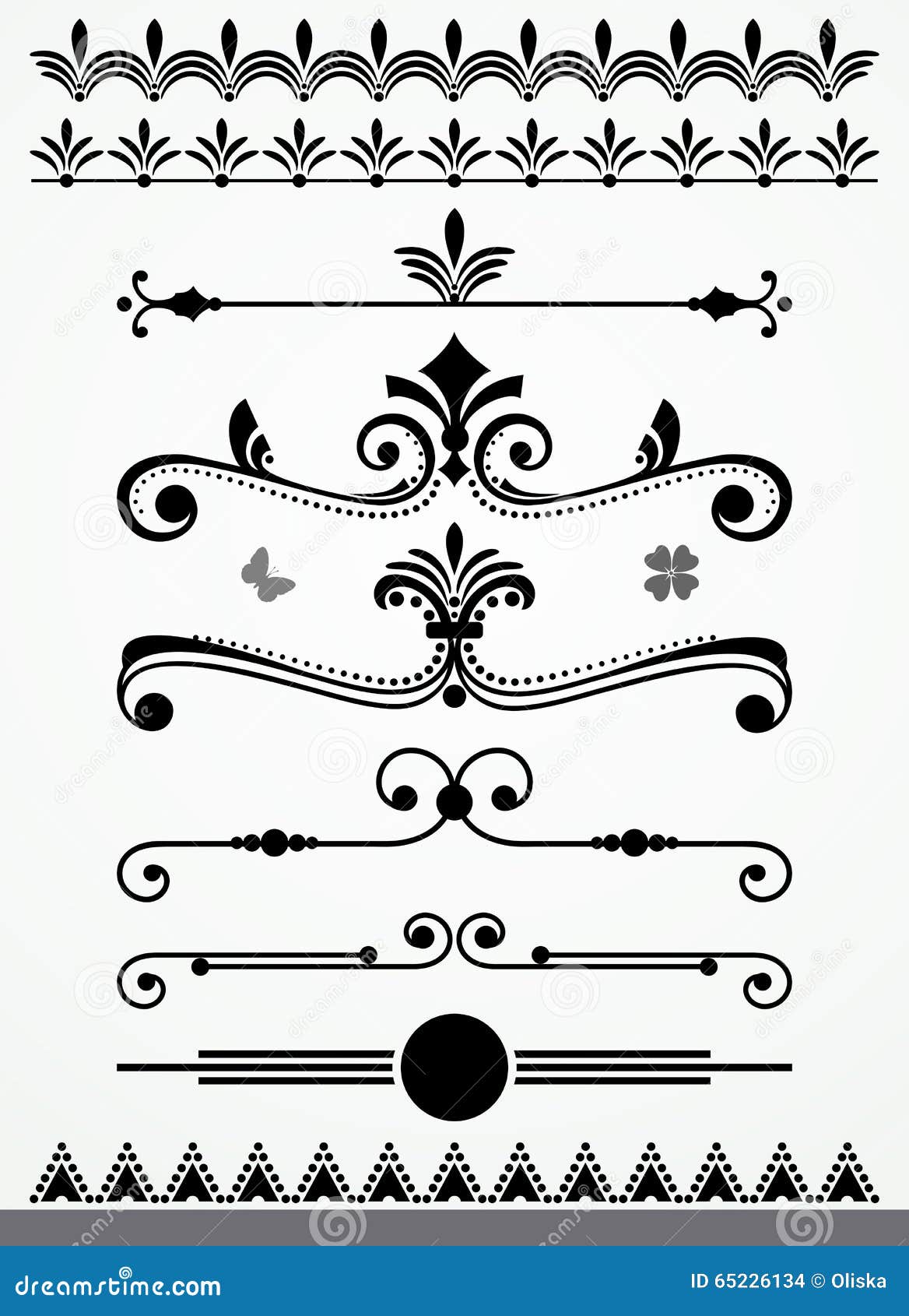 Dividers, Borders and Page Decorations Stock Vector - Illustration of ...