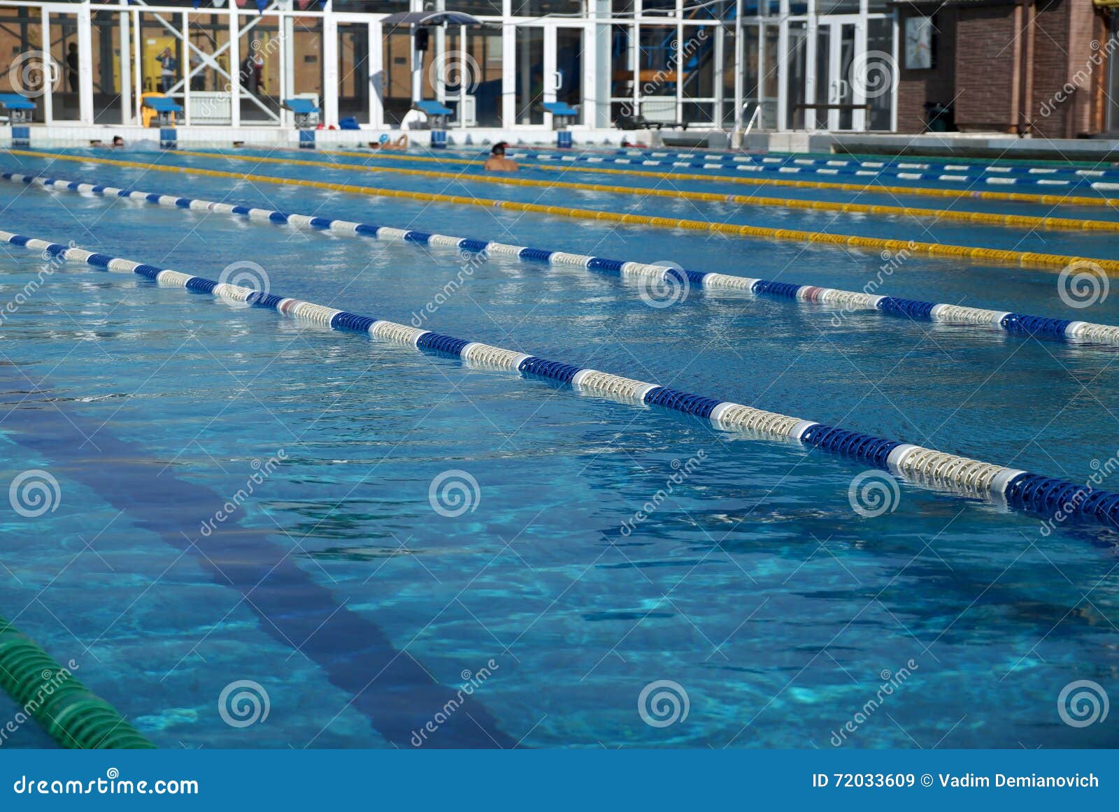 Dividers of Paths in the Big Swimming Pool Stock Image - Image of ...