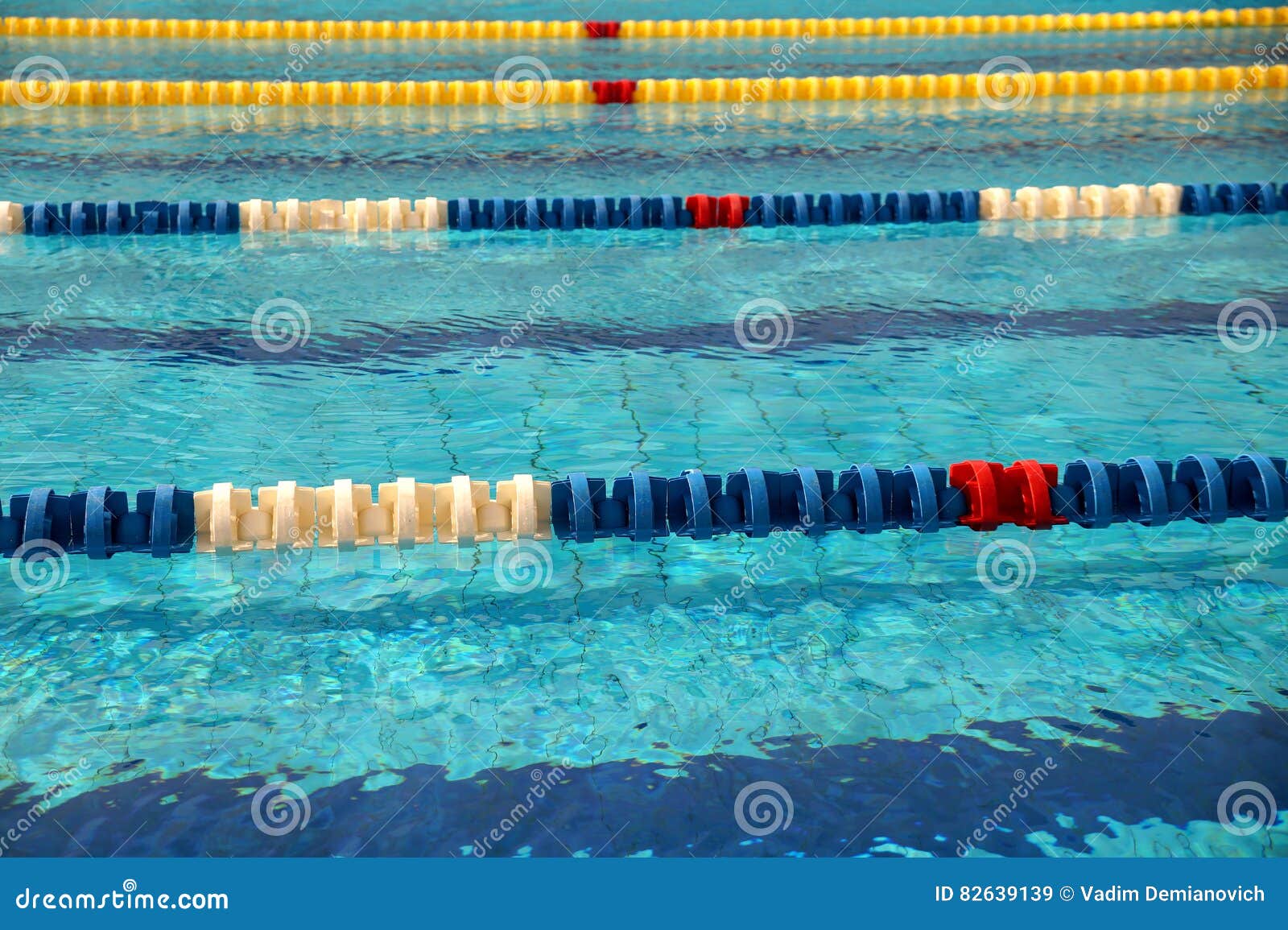 Dividers of Paths in the Big Swimming Pool Stock Image - Image of gloss ...