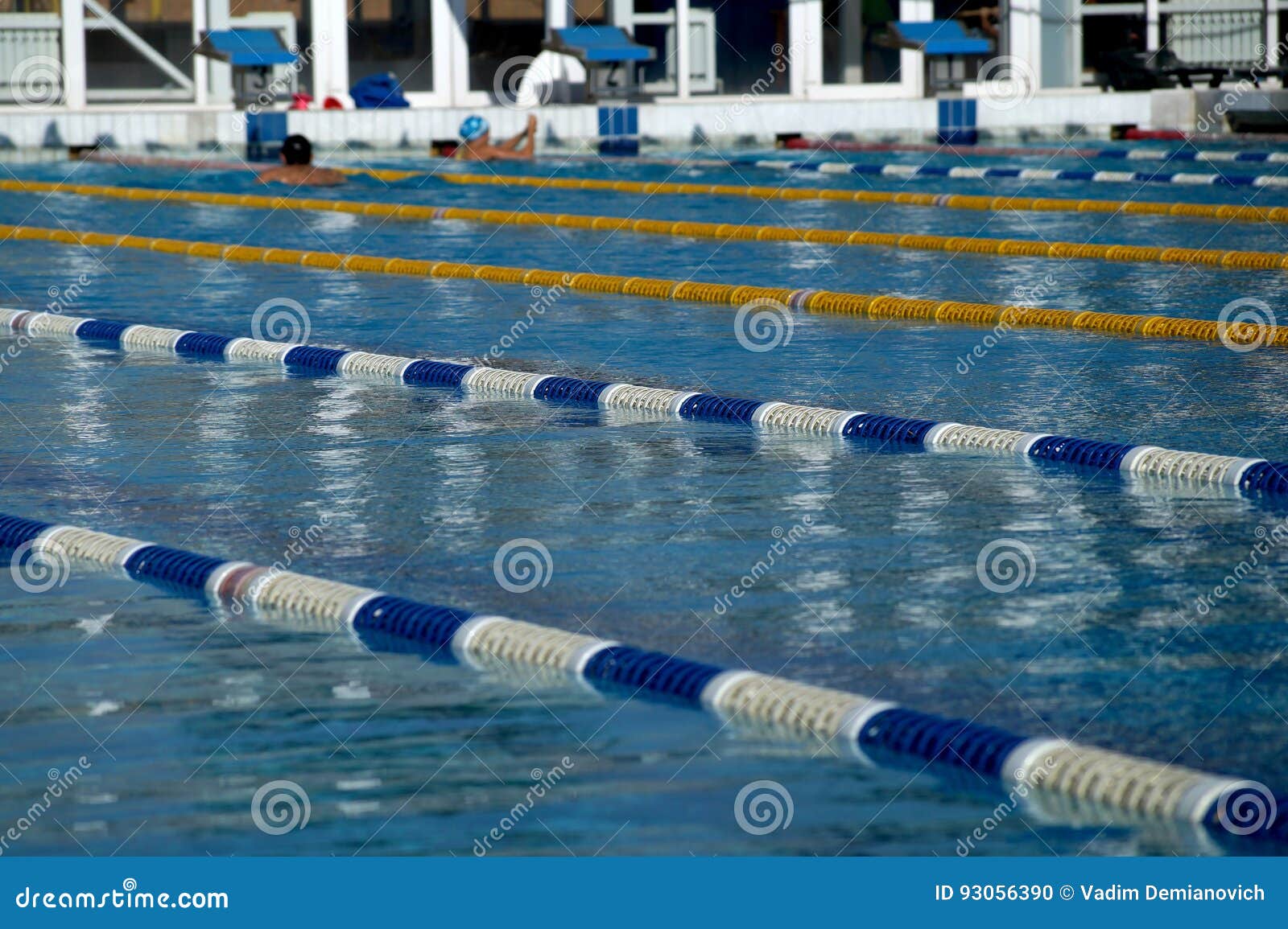 Dividers Of Paths In The Big Swimming Pool Stock Photography ...