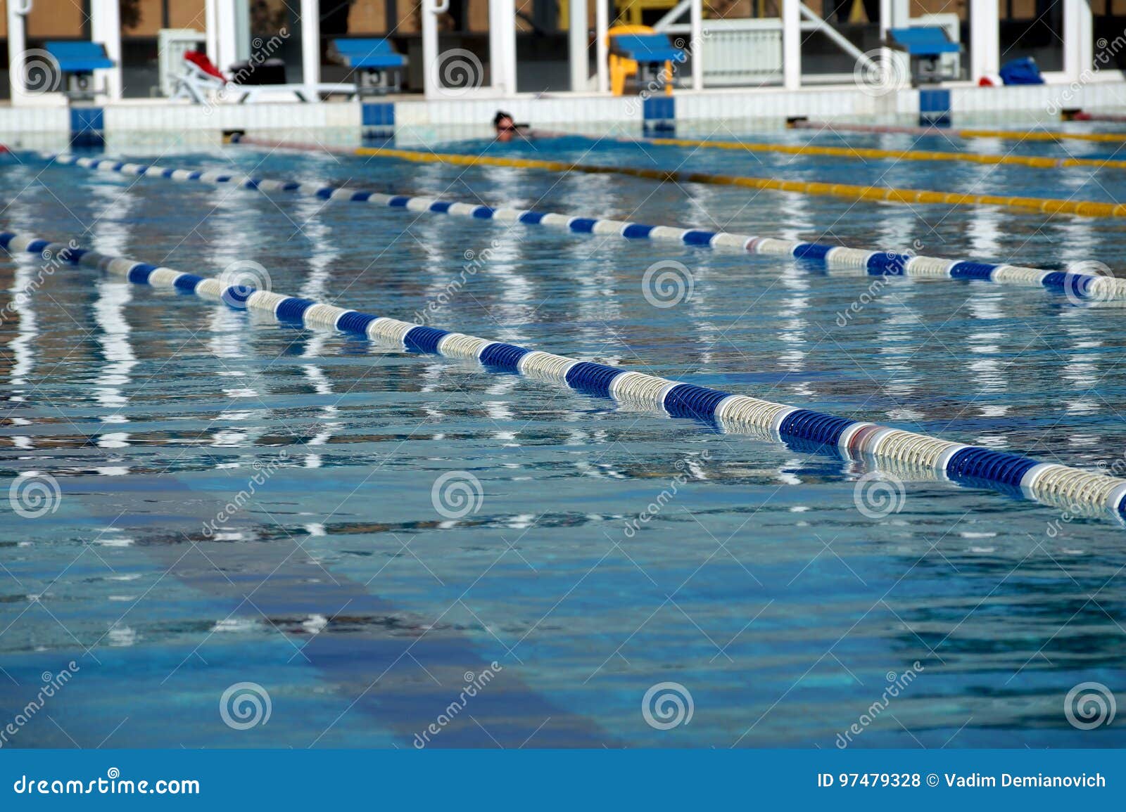 Dividers Of Paths In The Big Swimming Pool Stock Photography ...