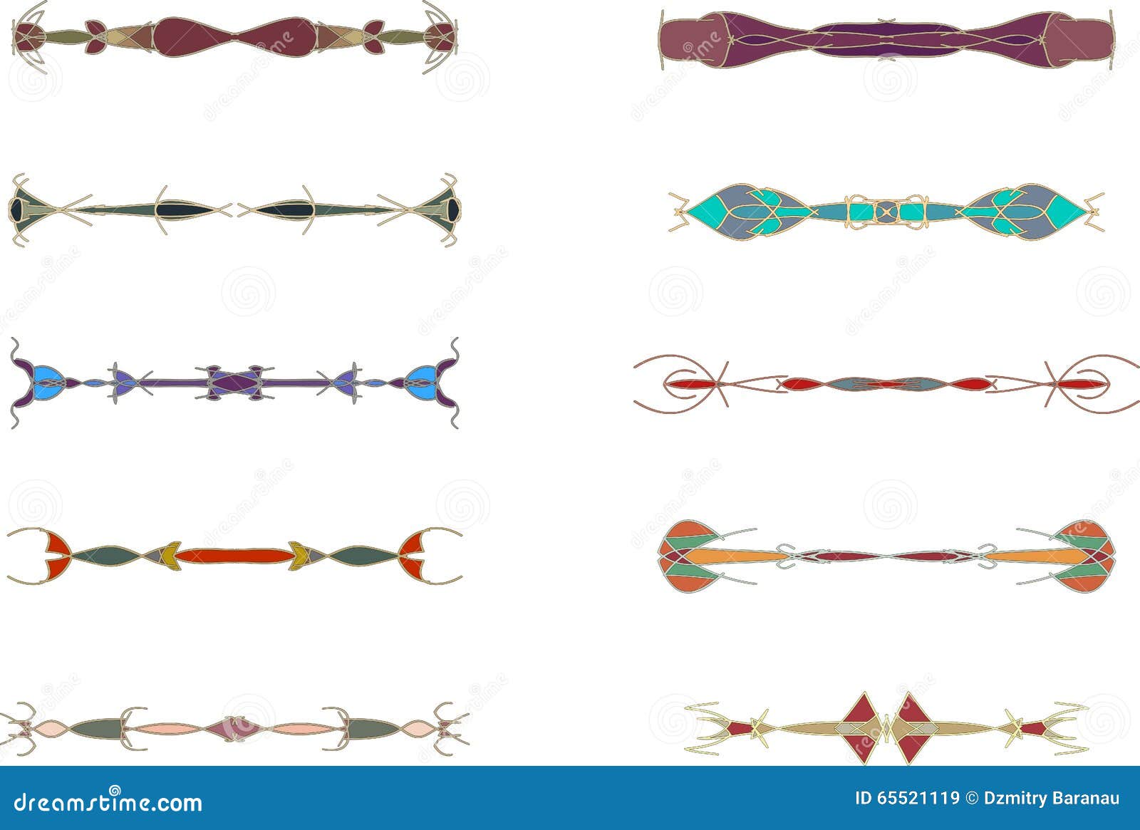 Dividers Retro Element in Vector Stock Vector - Illustration of gray ...