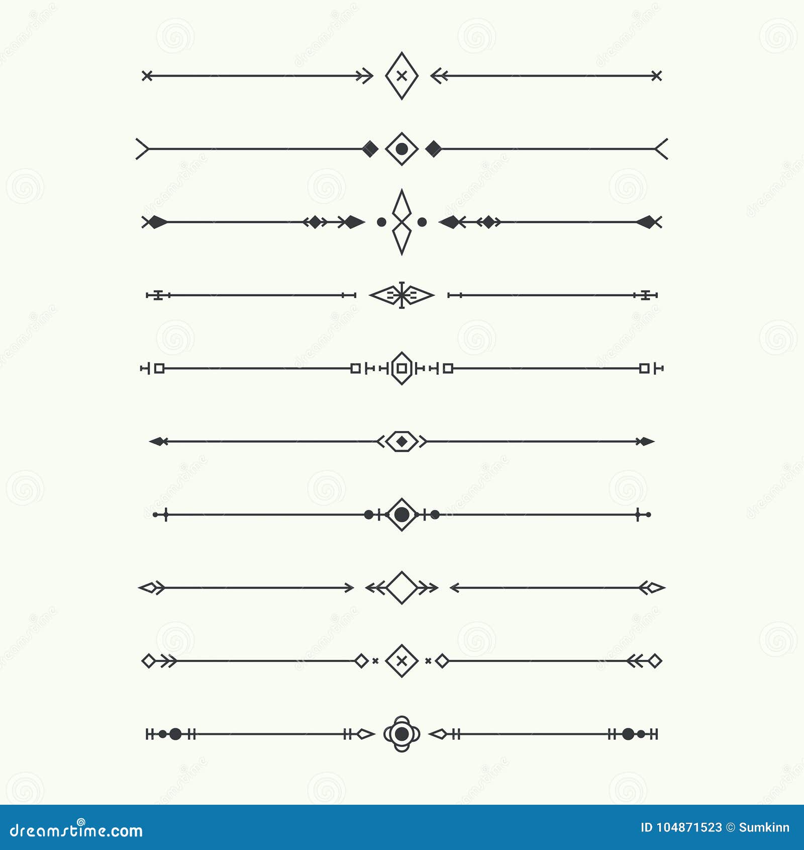 Dividers Vector Set Isolated. Stock Vector - Illustration of rope ...