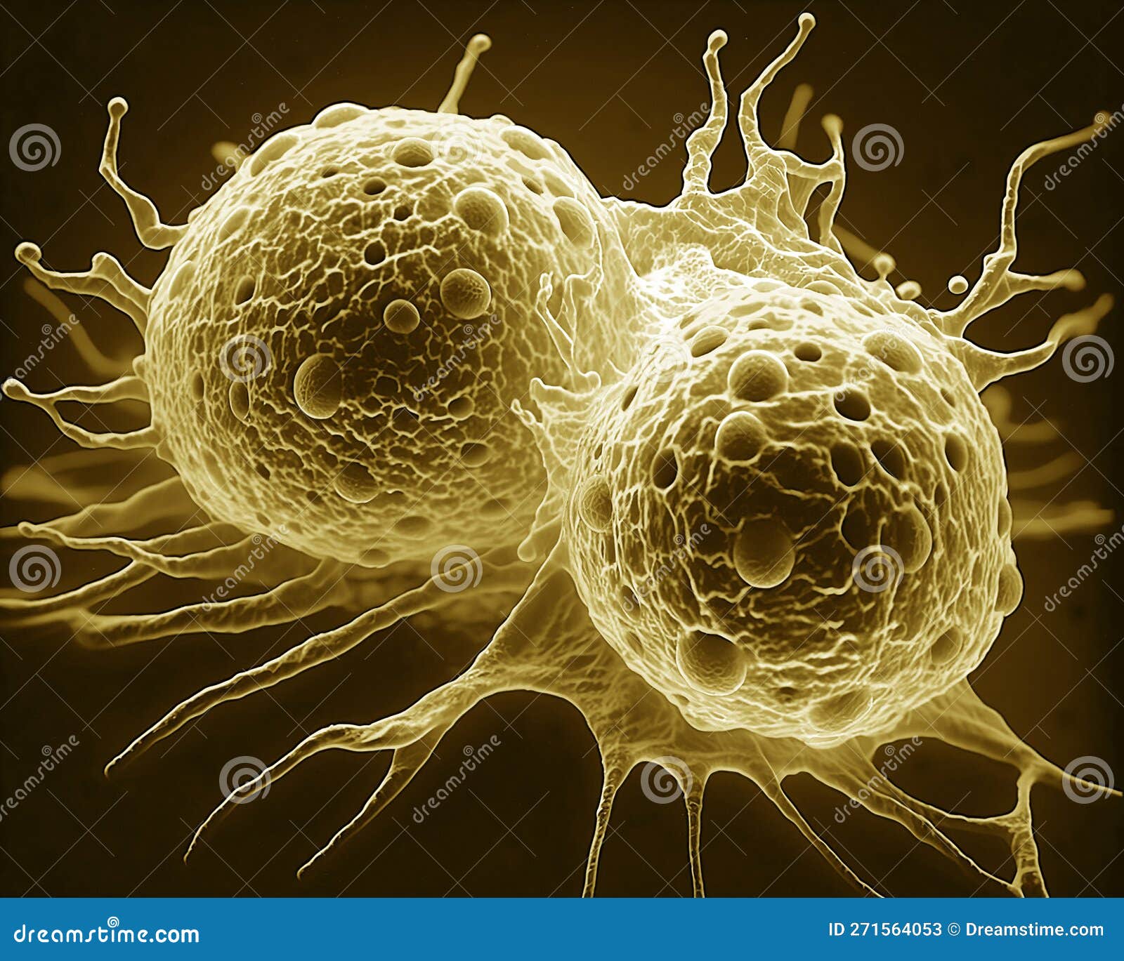 Dividing cells, mitosis stock illustration. Illustration of oncology ...