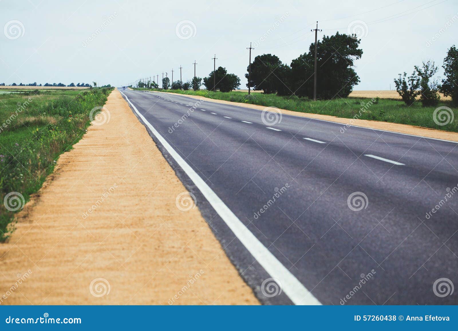 Dividing line on the road stock photo. Image of dividing - 57260438