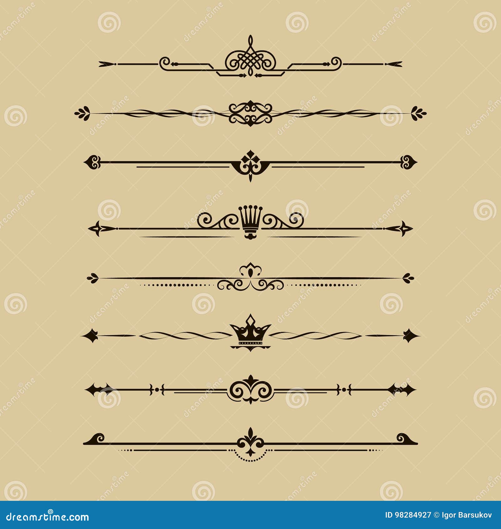 Dividing lines set stock vector. Illustration of hipster - 98284927