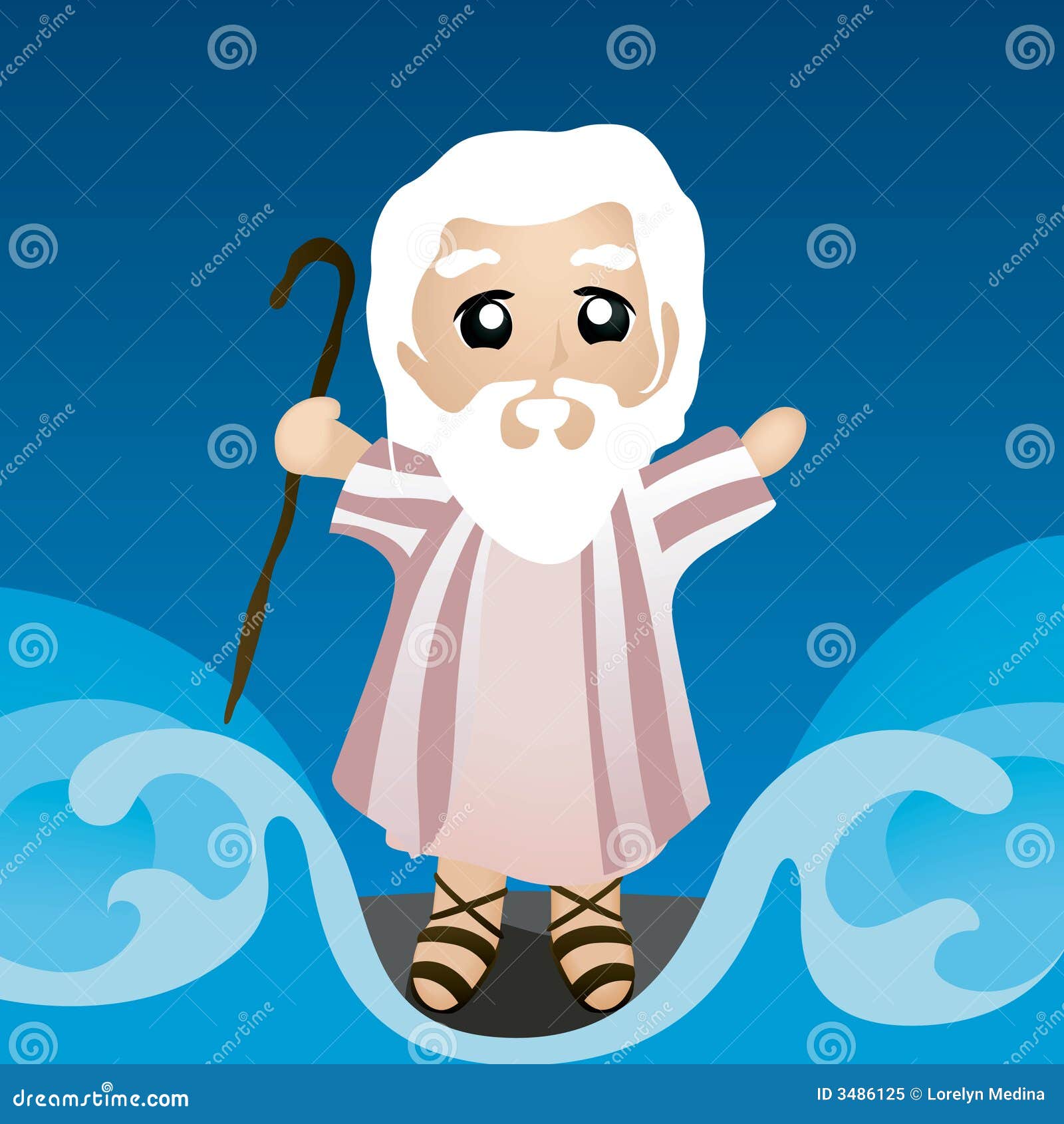 Dividing of the Sea stock illustration. Illustration of church - 3486125