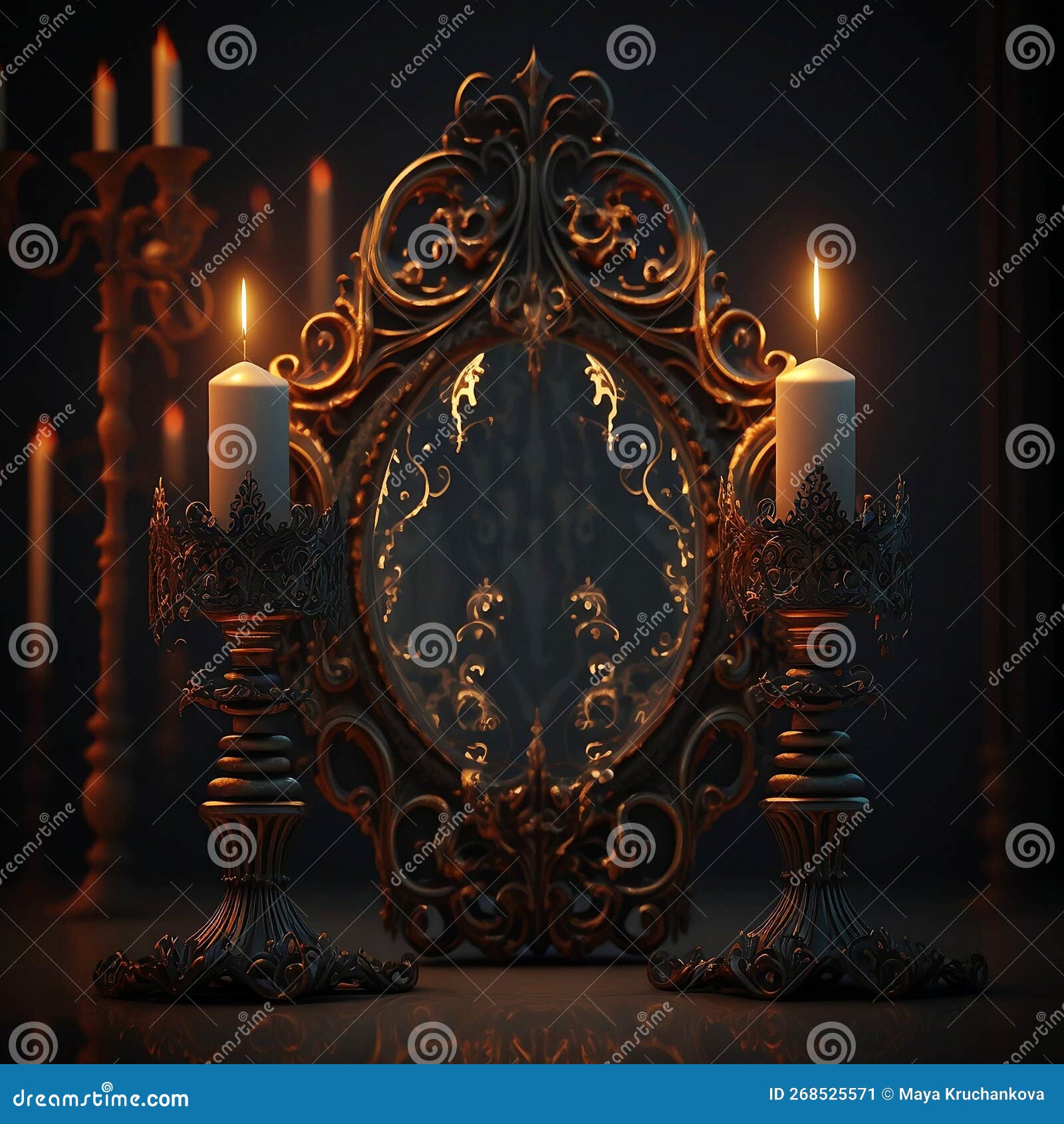 Divination with the Help of a Mirror and Hot Candles in a Dark Room ...